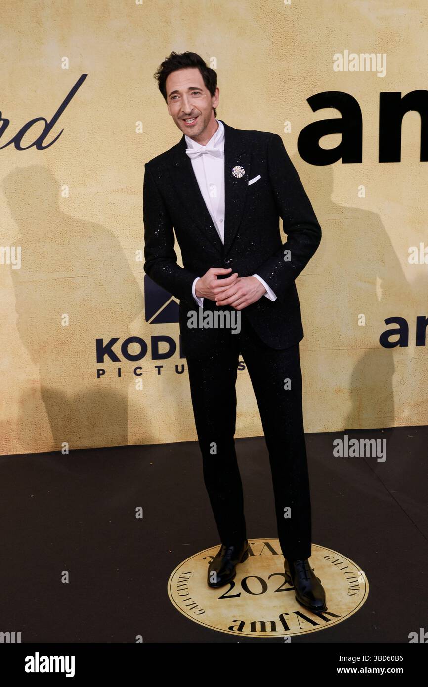 Adrien Brody attend sthe amfAR gala Cannes 2025 presented by Chopard at ...