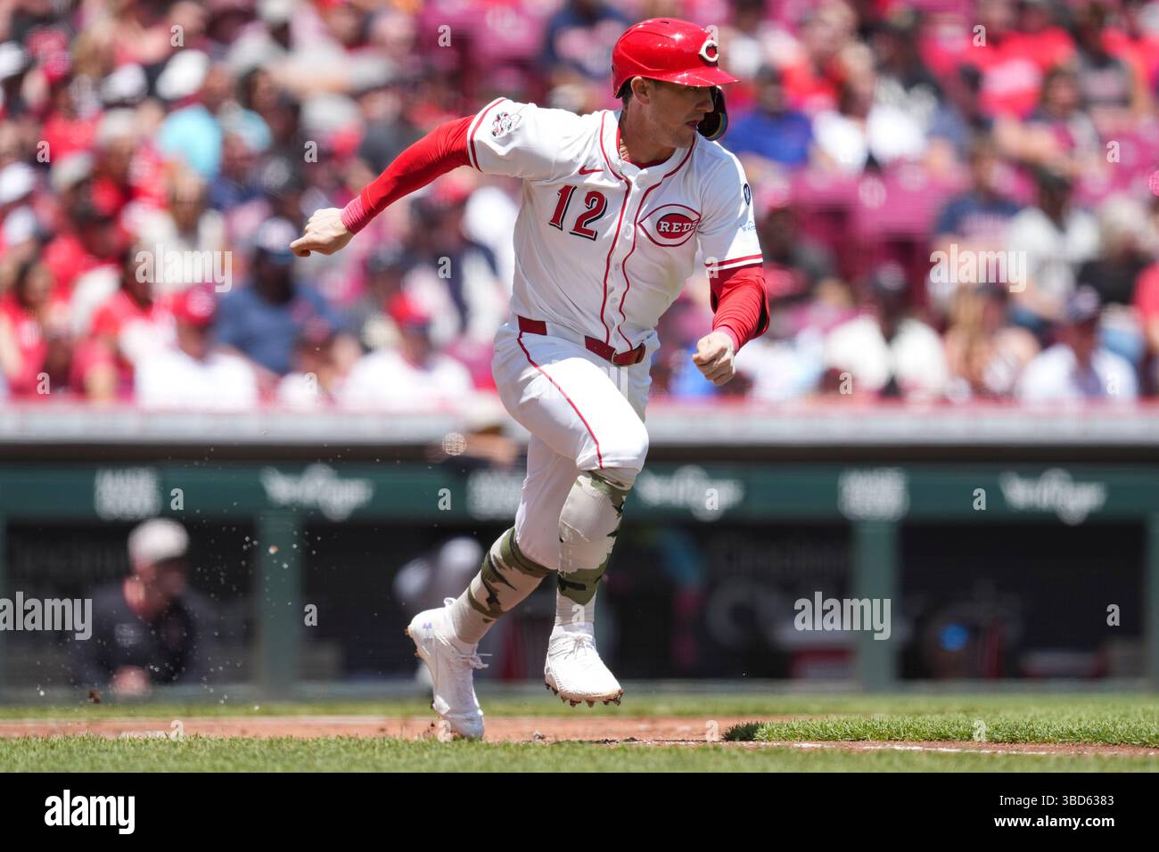 Cincinnati Reds' Austin Hays runs during a baseball game against the ...