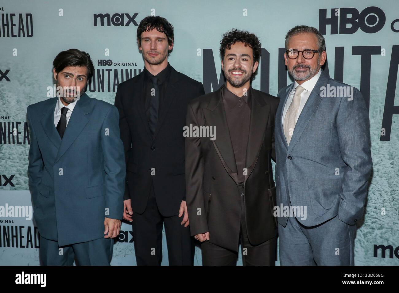 Actors Jason Schwartzman, from left, Cory Michael Smith, Ramy Youssef ...