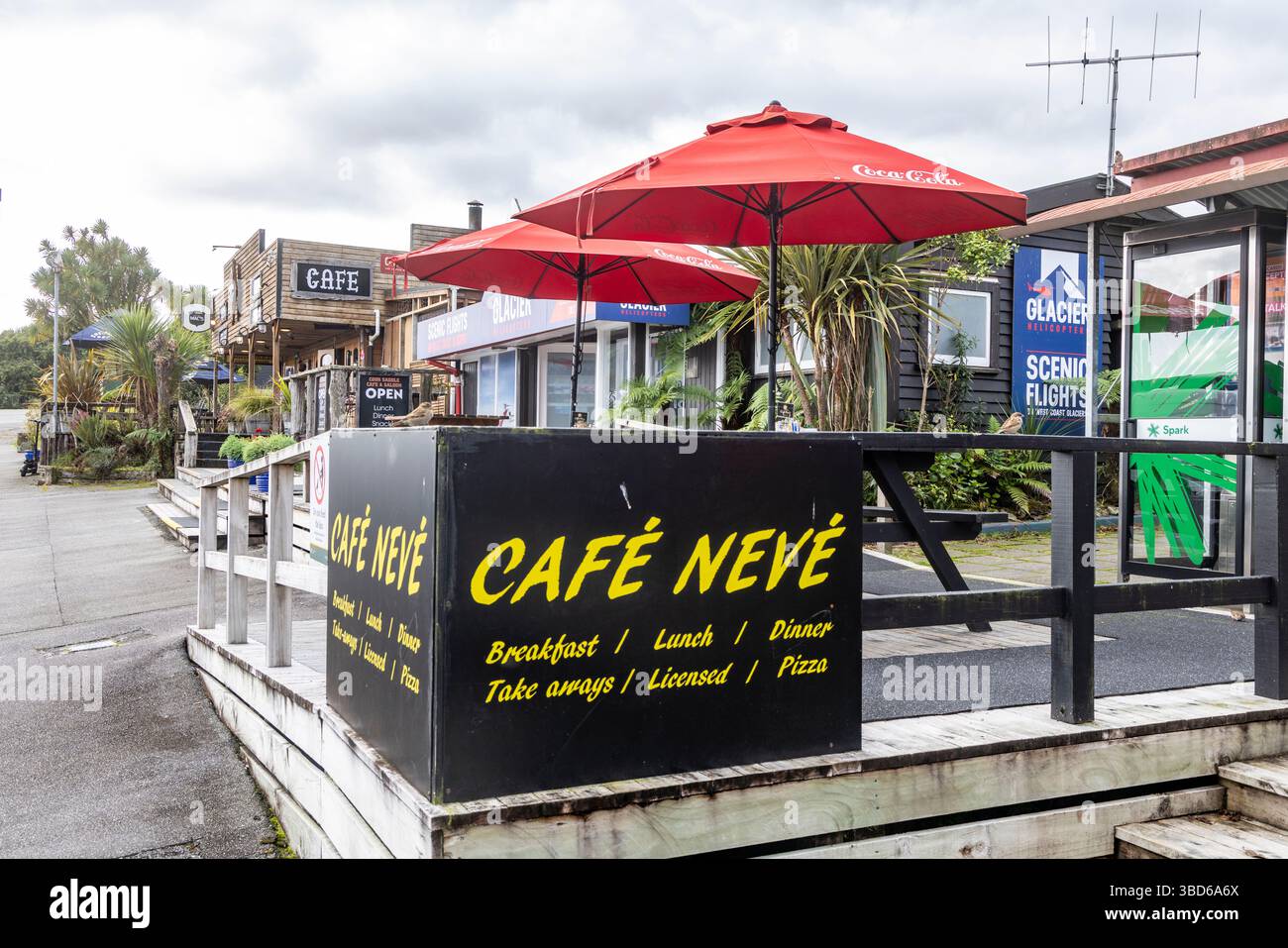 Fox Glacier village, Westland District, South Island, New Zealand ...