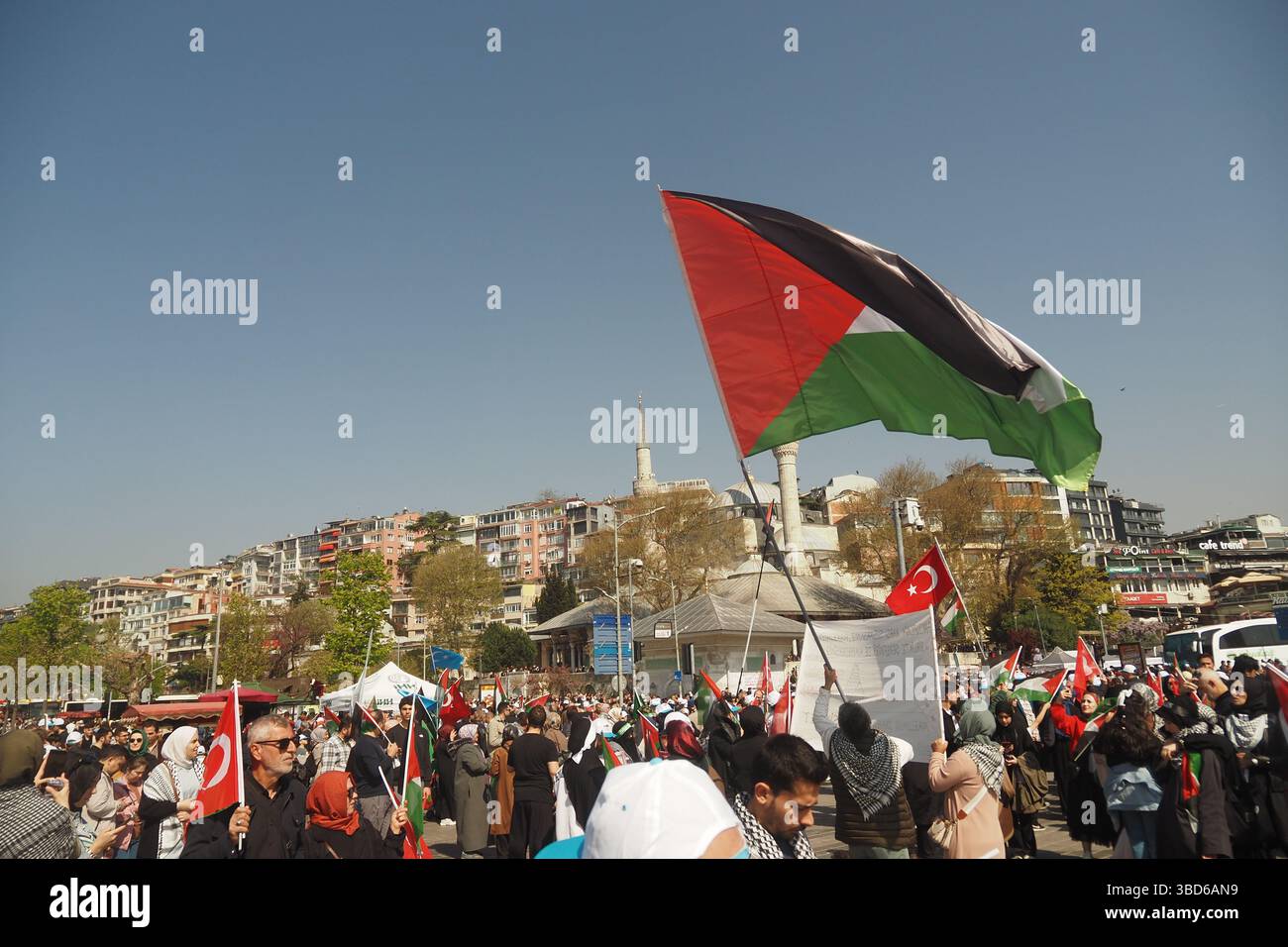 turkey istanbul 12 april 2025. Protest rally with turkish and ...