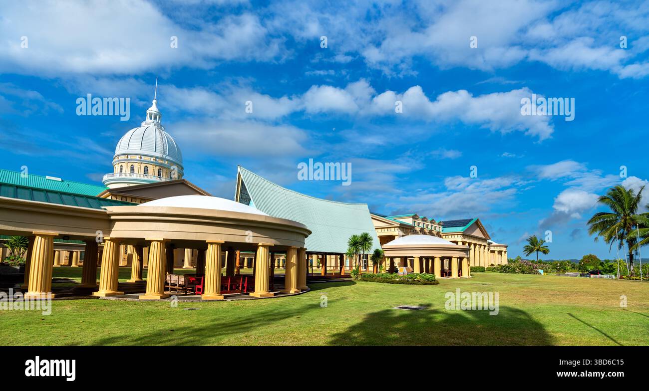 Panoramic view of the Palau National Capitol complex in Ngerulmud ...