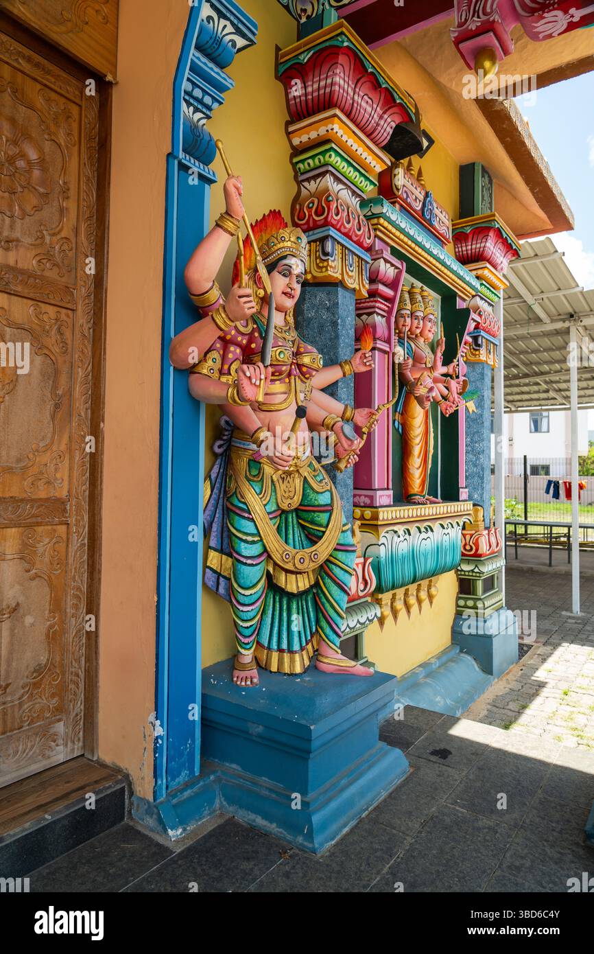 Cap Malheureux, Mauritius - May 12, 2024: Detailed carving of a multi ...