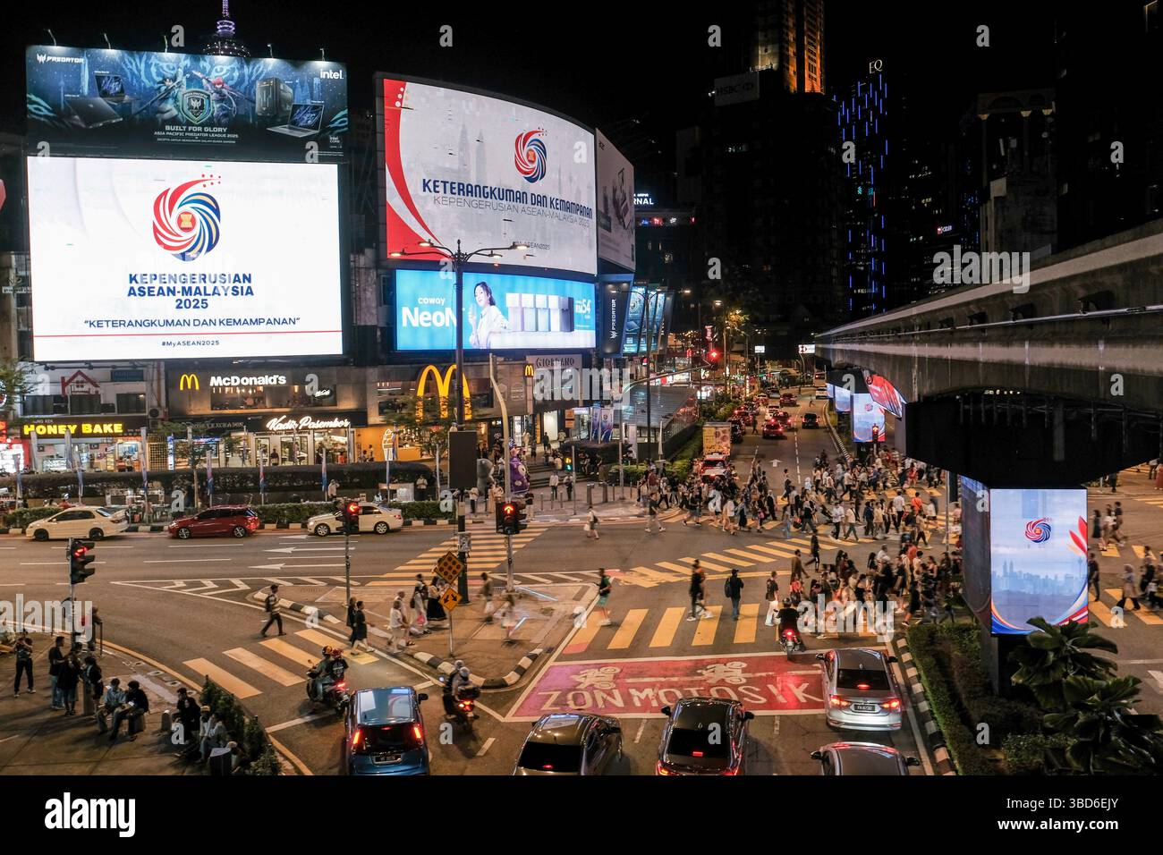 Kuala Lumpur, Malaysia. 22nd May, 2025. Logo of the 46th ASEAN Summit ...