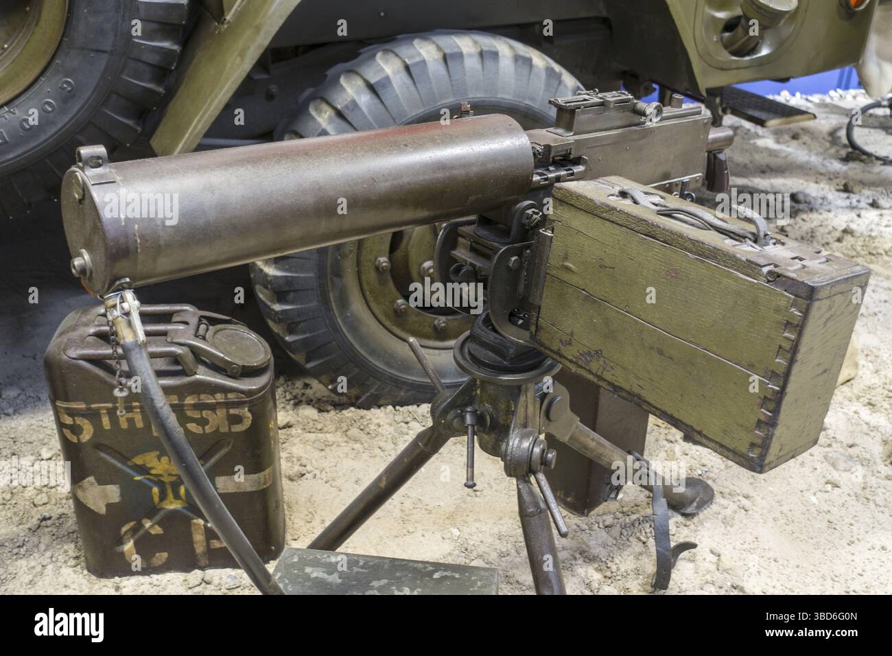 World War Two water-cooled M1917A1, M1917 A1 Browning machine gun ...