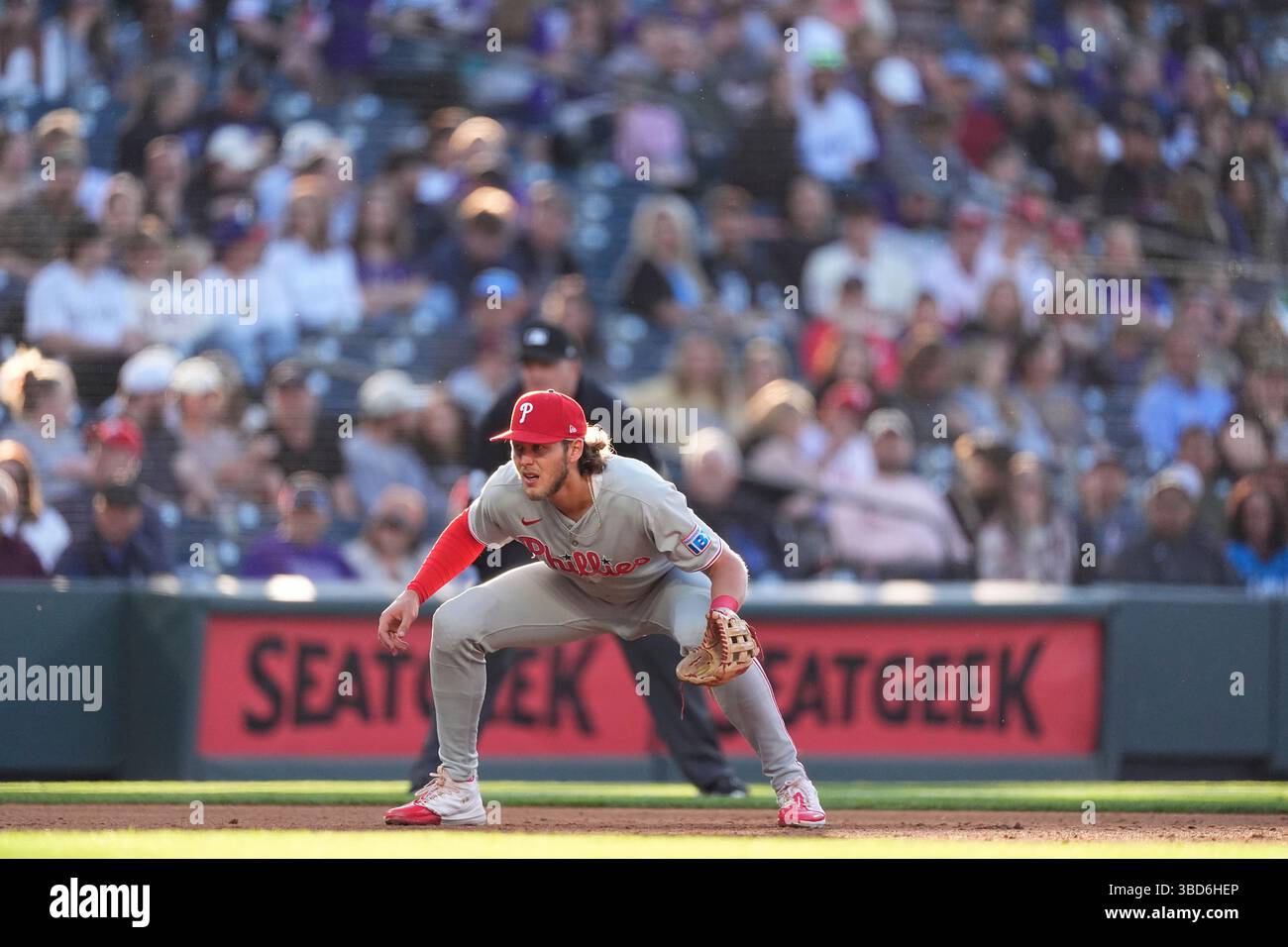Philadelphia Phillies third baseman Alec Bohm (28) in the second inning ...
