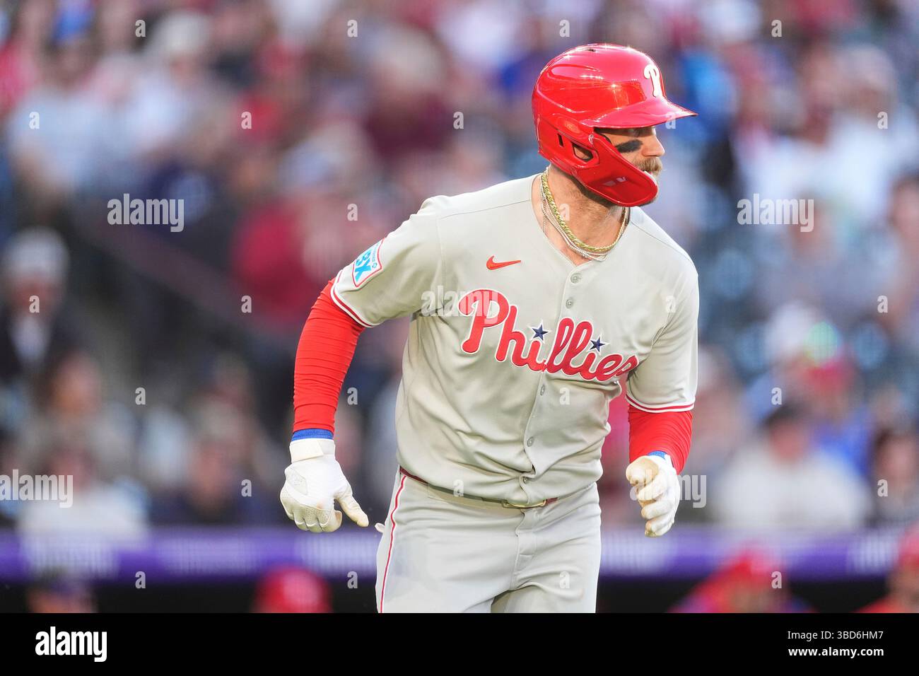 Philadelphia Phillies first baseman Bryce Harper (3) in the third ...