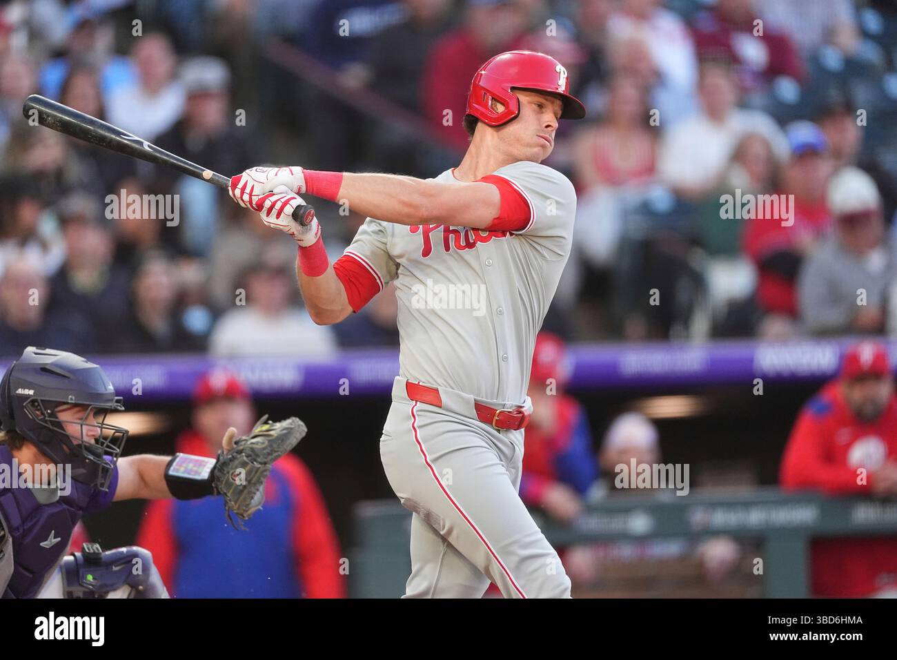 Philadelphia Phillies fielder Max Kepler (17) in the third inning of a ...