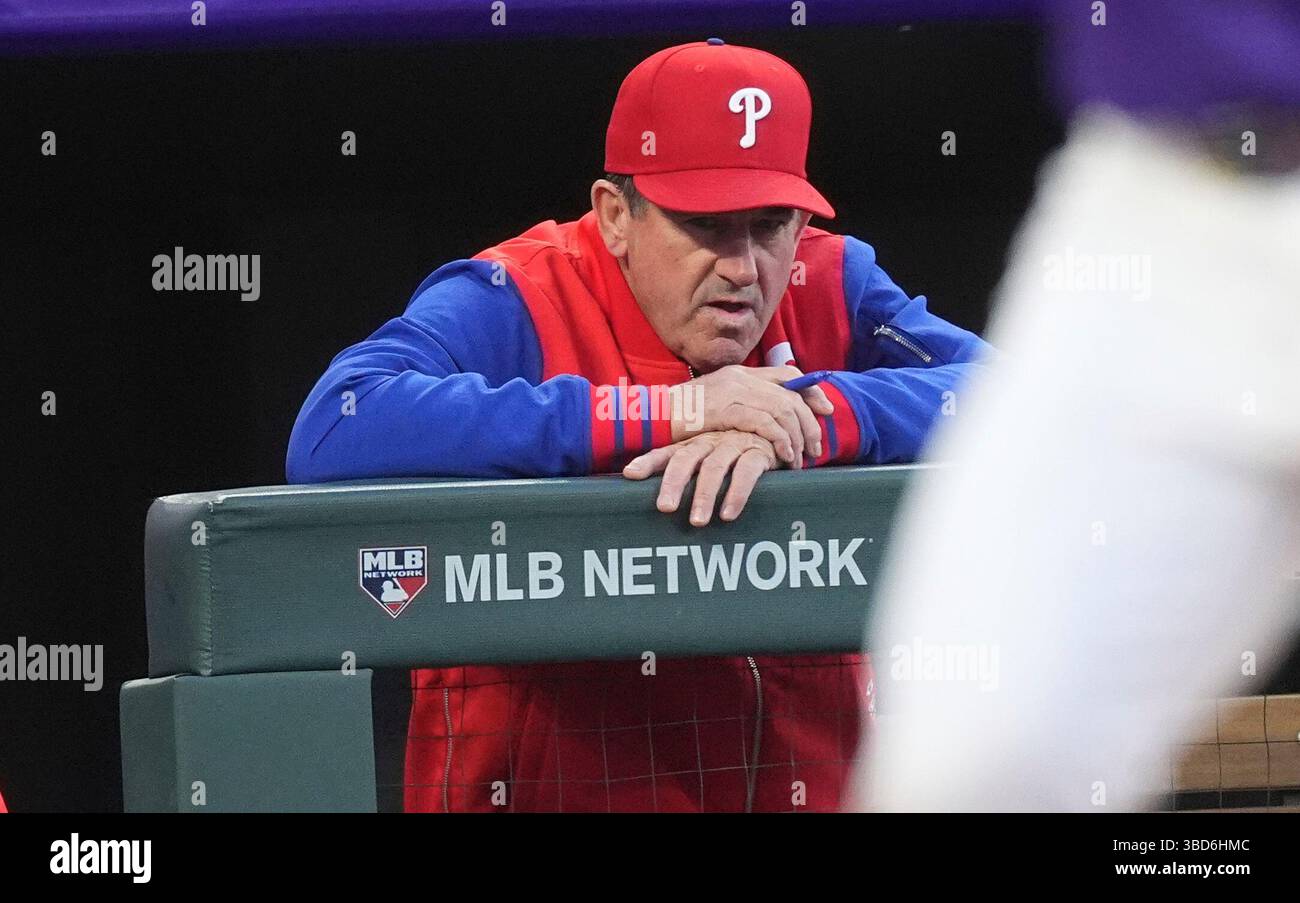Philadelphia Phillies manager Rob Thomson (59) in the fourth inning of ...