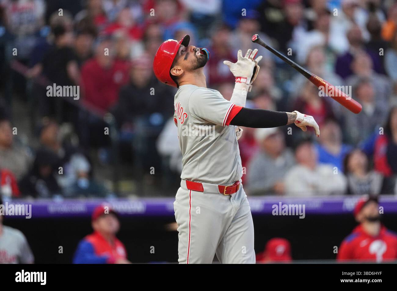 Philadelphia Phillies right fielder Nick Castellanos (8) in the fifth ...