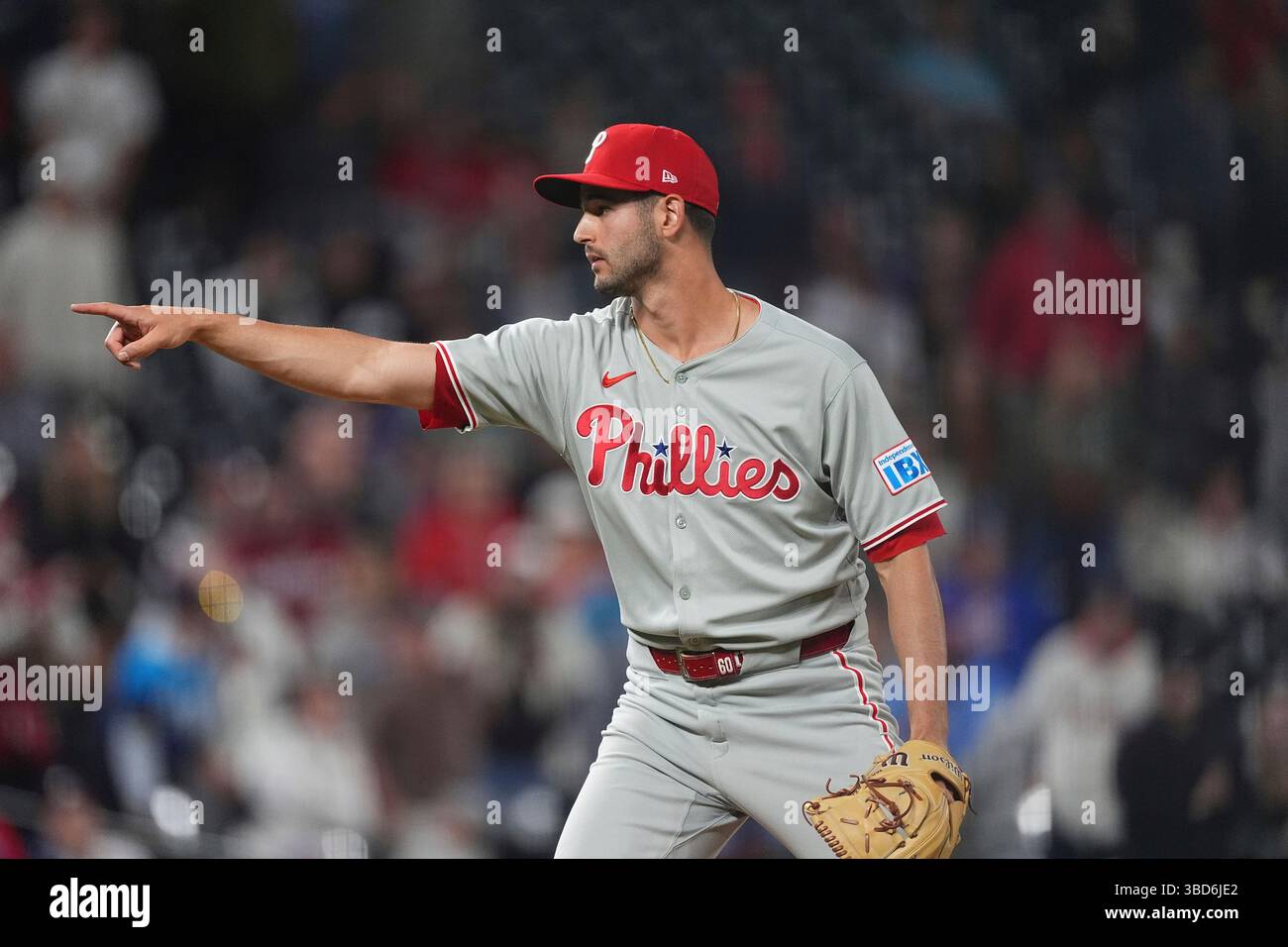 Philadelphia Phillies pitcher Max Lazar (60) in the ninth inning of a ...