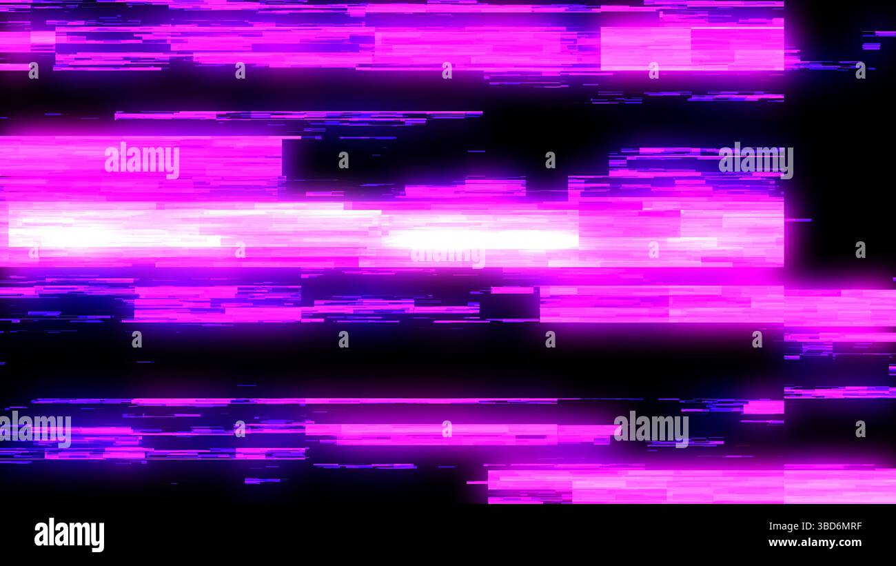 Abstract digital glitch texture featuring vibrant pink and purple ...