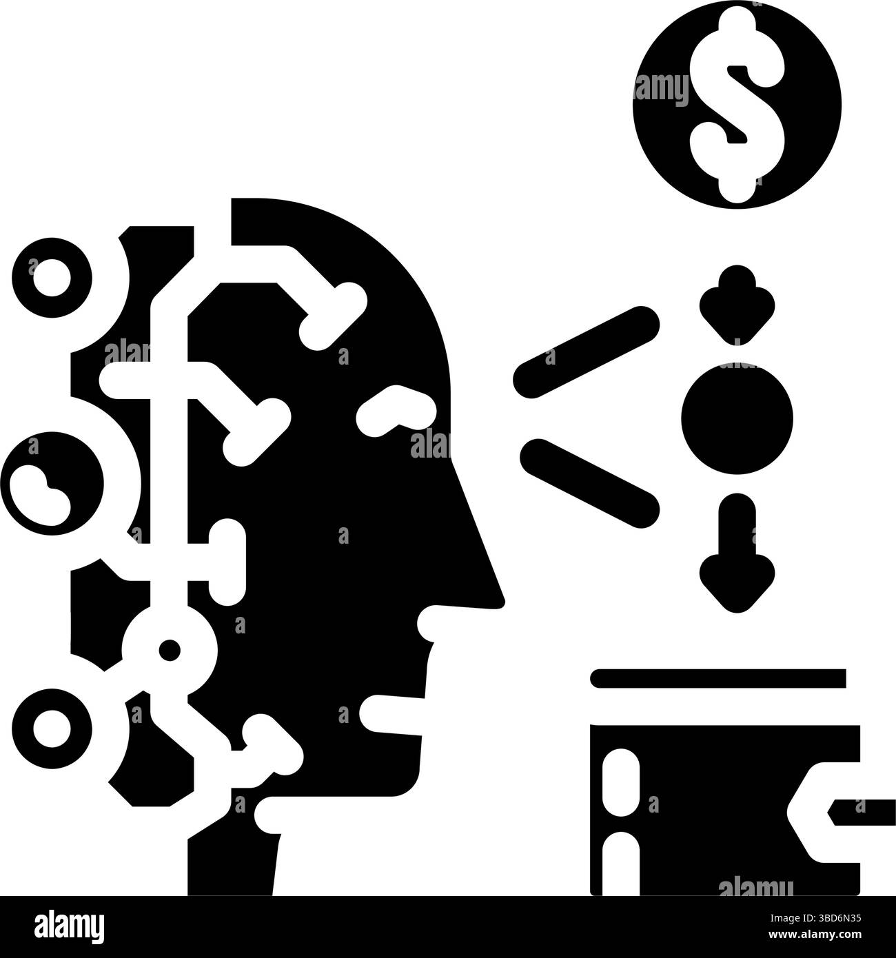 transaction monitoring ai fintech glyph icon vector illustration Stock ...