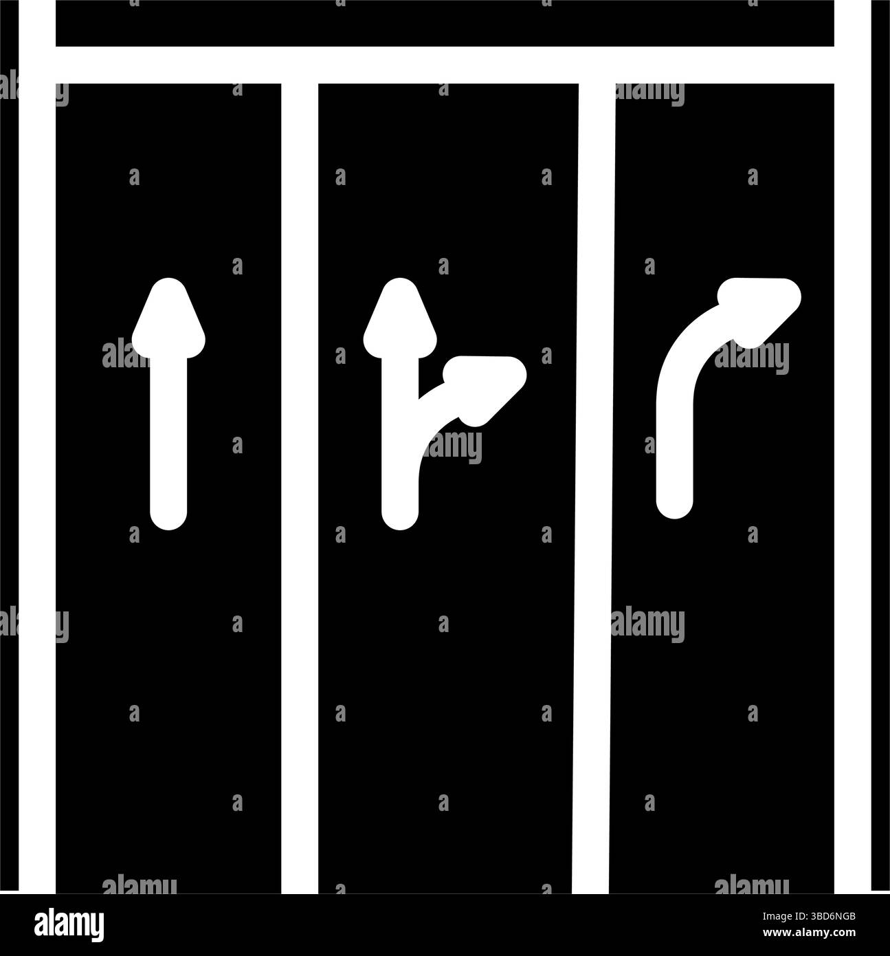 road markings highway glyph icon vector illustration Stock Vector Image ...