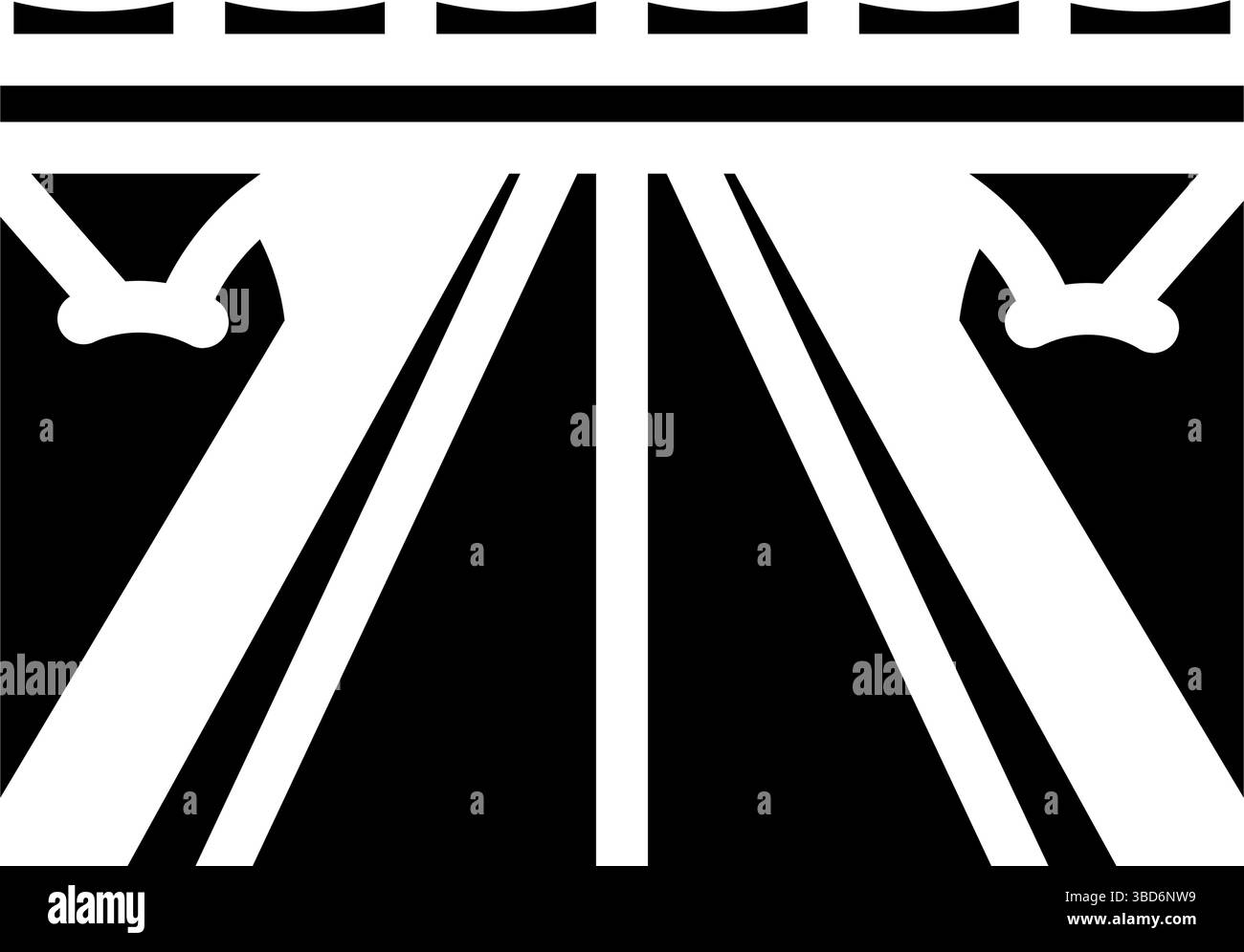 bridge highway road glyph icon vector illustration Stock Vector Image ...