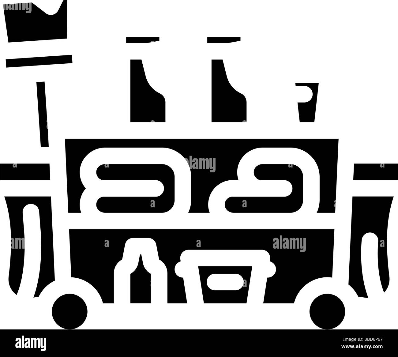 housekeeping hospitality hotel glyph icon vector illustration Stock ...