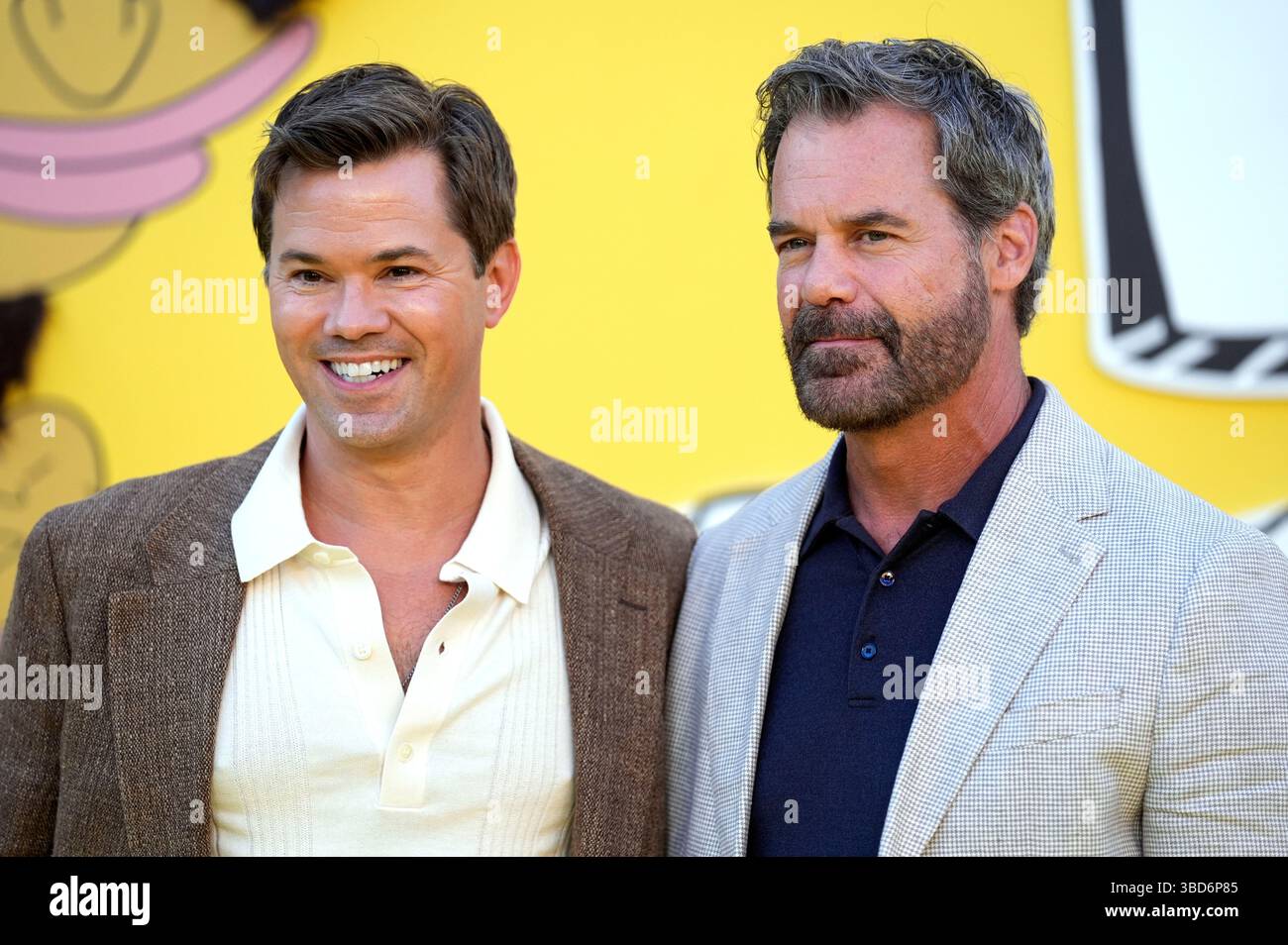 Andrew Rannells, left, and Tuc Watkins arrive at the Season 8 premiere ...
