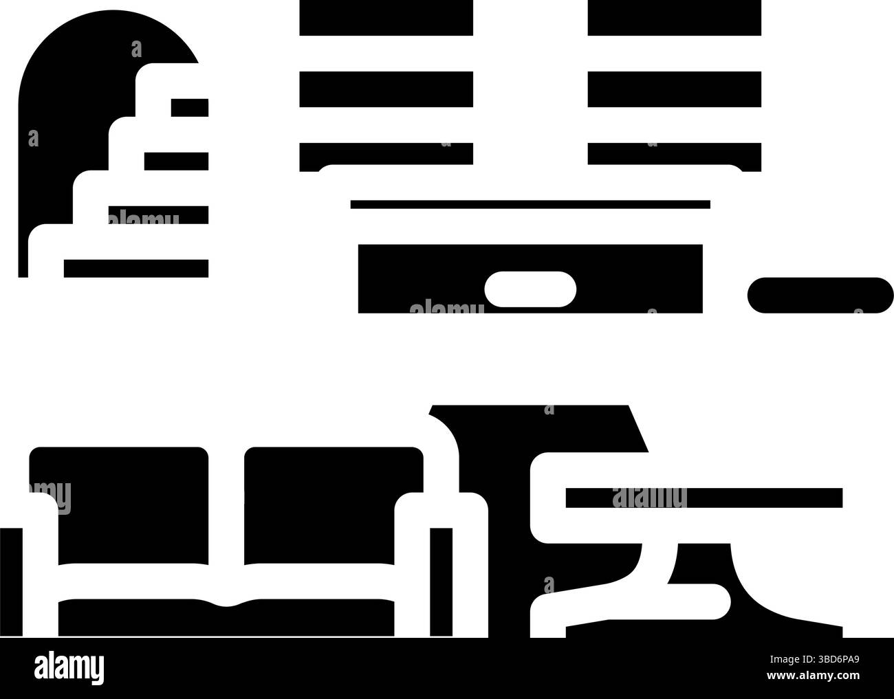 lobby hospitality hotel glyph icon vector illustration Stock Vector ...