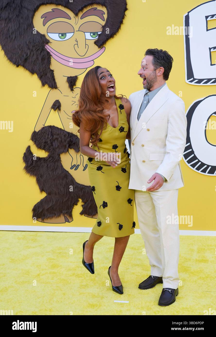 Ayo Edebiri, left, and Nick Kroll pose together at the Season 8 ...