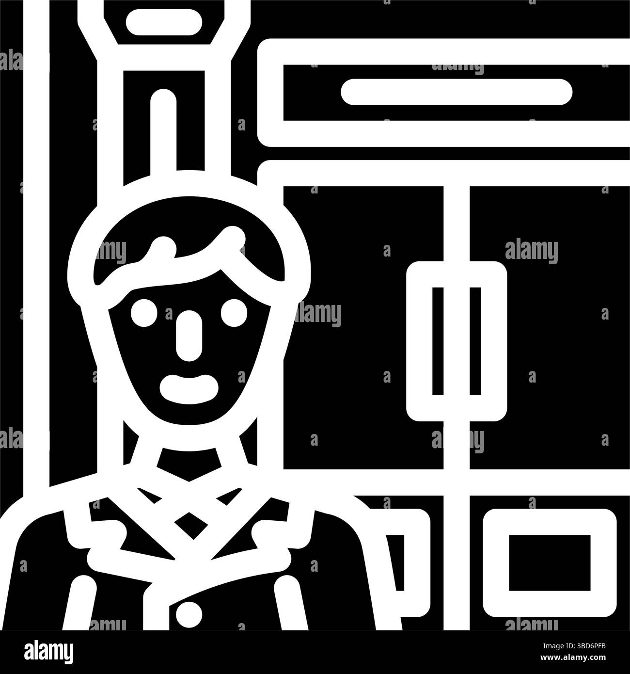 doorman hospitality hotel glyph icon vector illustration Stock Vector ...