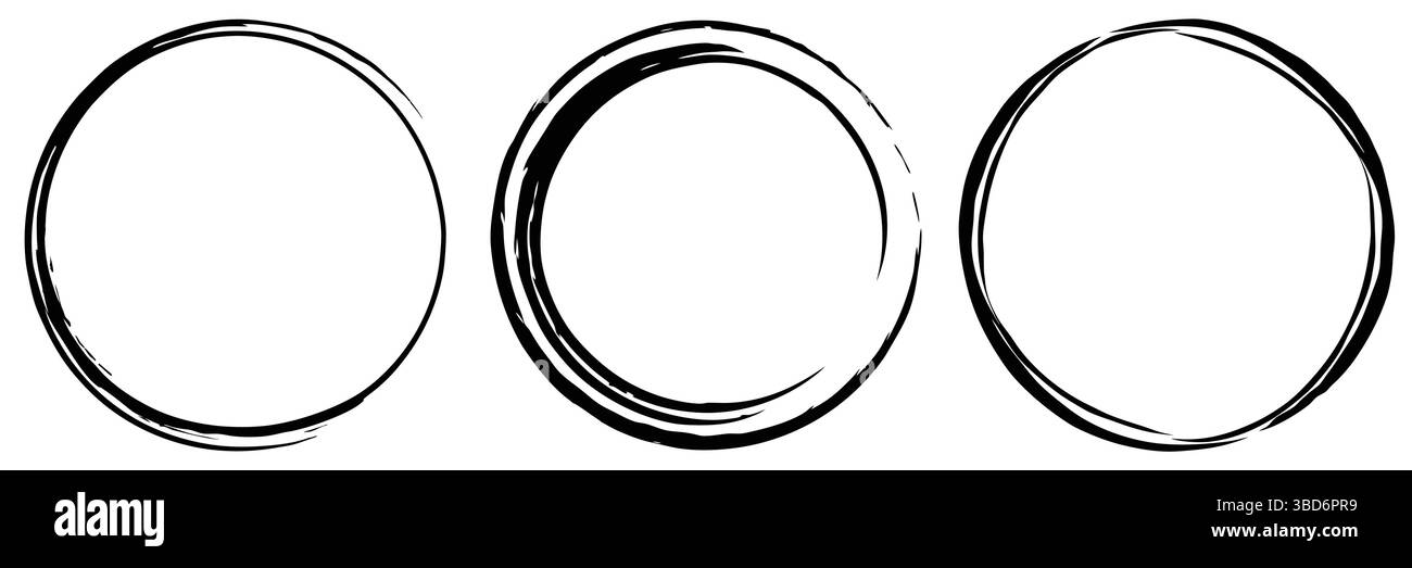 bundle of paint stroke circles, paint circle Stock Vector Image & Art ...