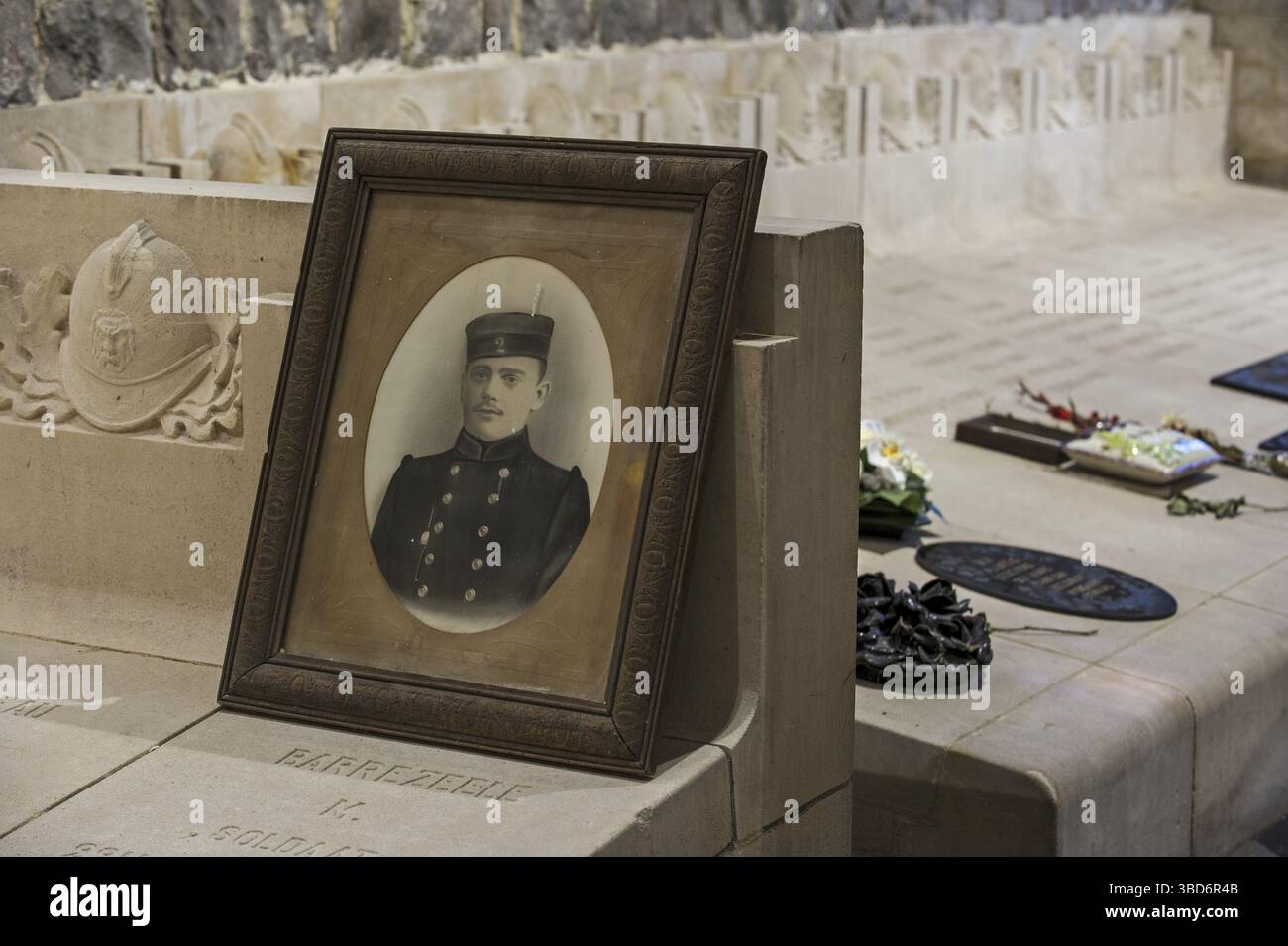 Necropolis with graves of Belgian World War One soldiers buried in the ...