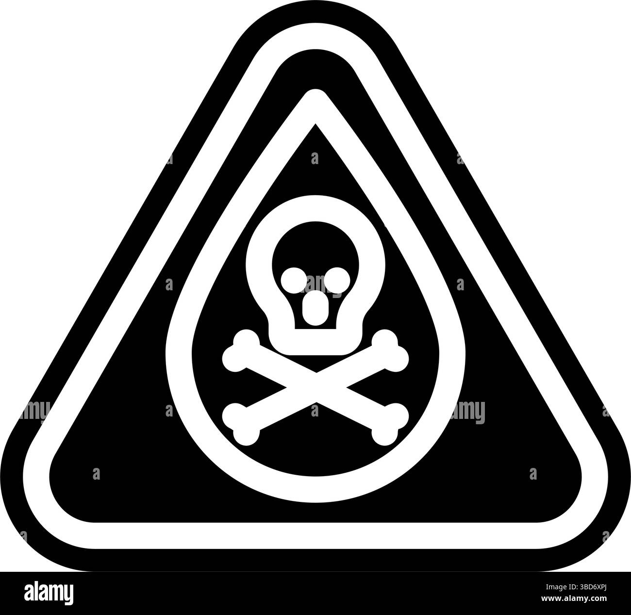 warning near contaminated water chemical pollution glyph icon vector ...