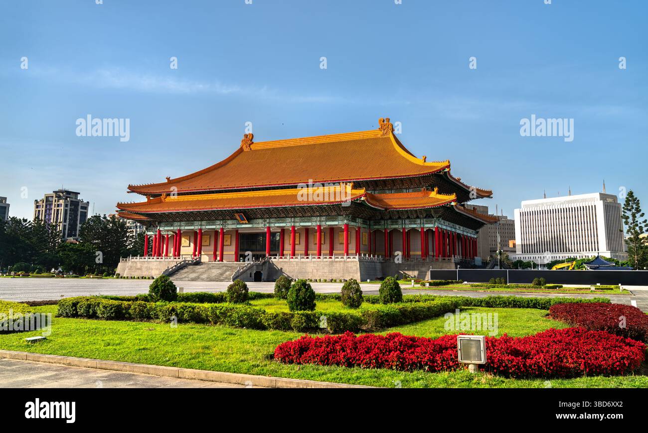 The National Theater in Taipei, Taiwan, is a grand traditional Chinese ...