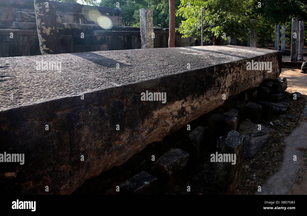Sri Lanka. Polonnaruwa. Inscription of the Gal Potha (Stone Book ...