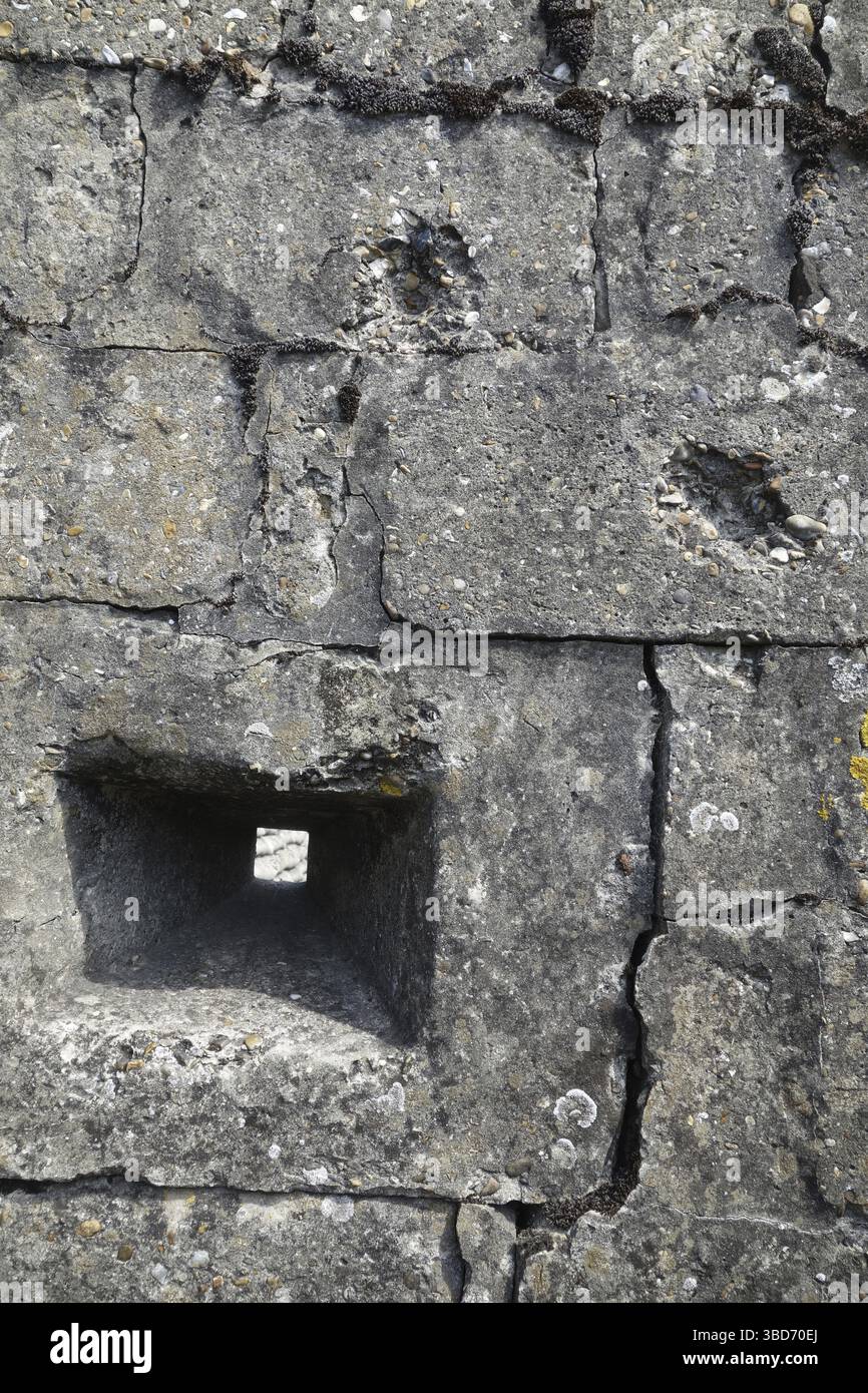 Bullet holes and loophole at the Dodengang, Boyau de la Mort, Trench of ...