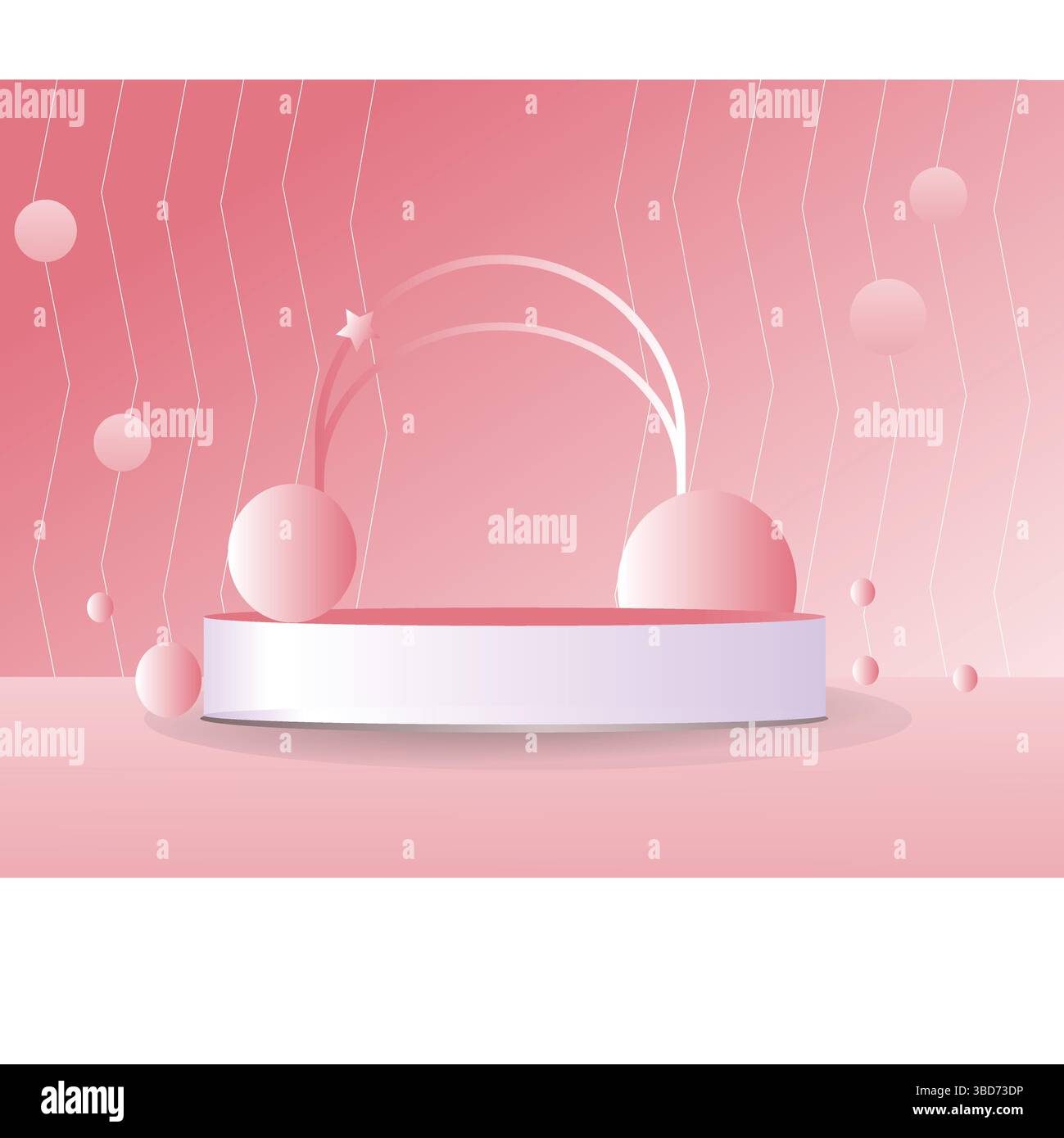 Pink pastel product podium Stock Vector Images - Alamy