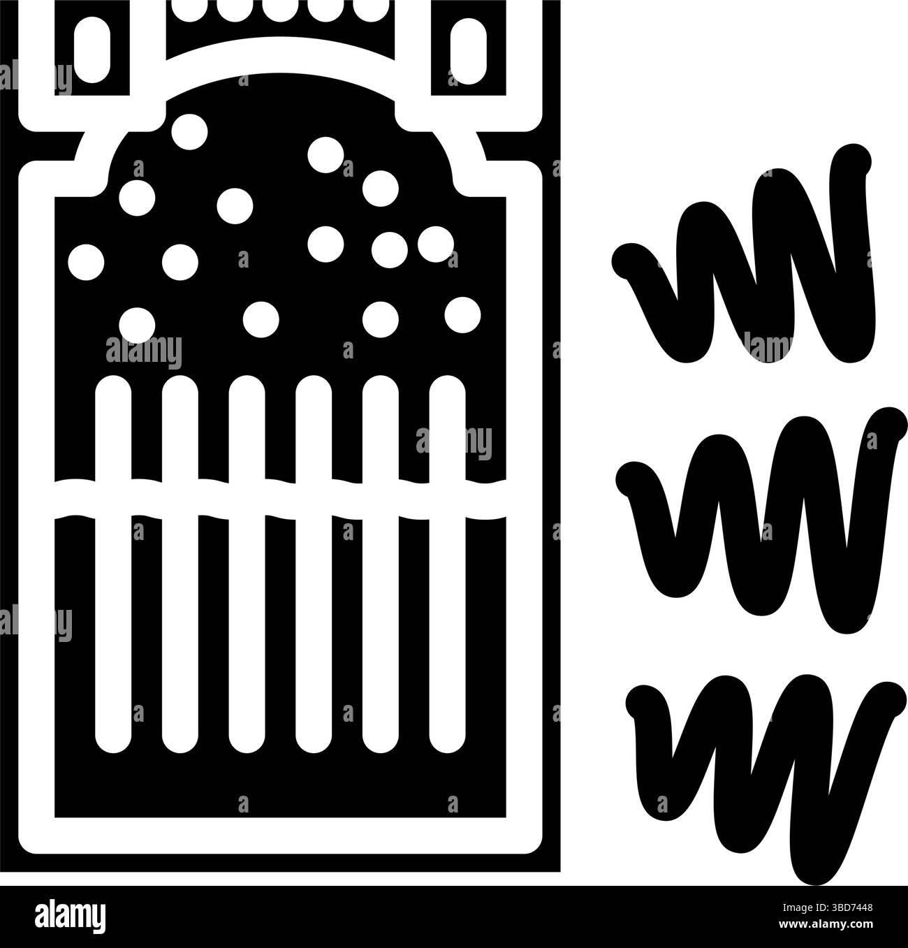 nuclear reactor releasing radiation radioactive pollution glyph icon vector illustration Stock ...