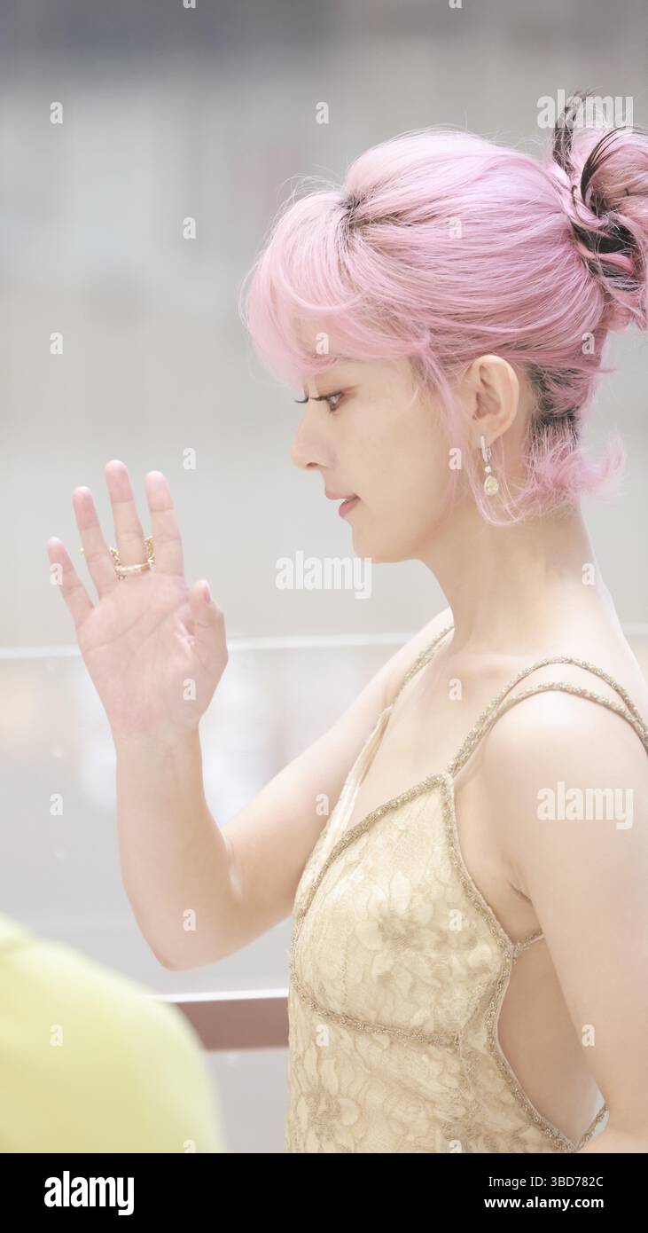 Chinese actress and singer Zhao Liying attends an activity in Shanghai, China, 22 May, 2025 ...