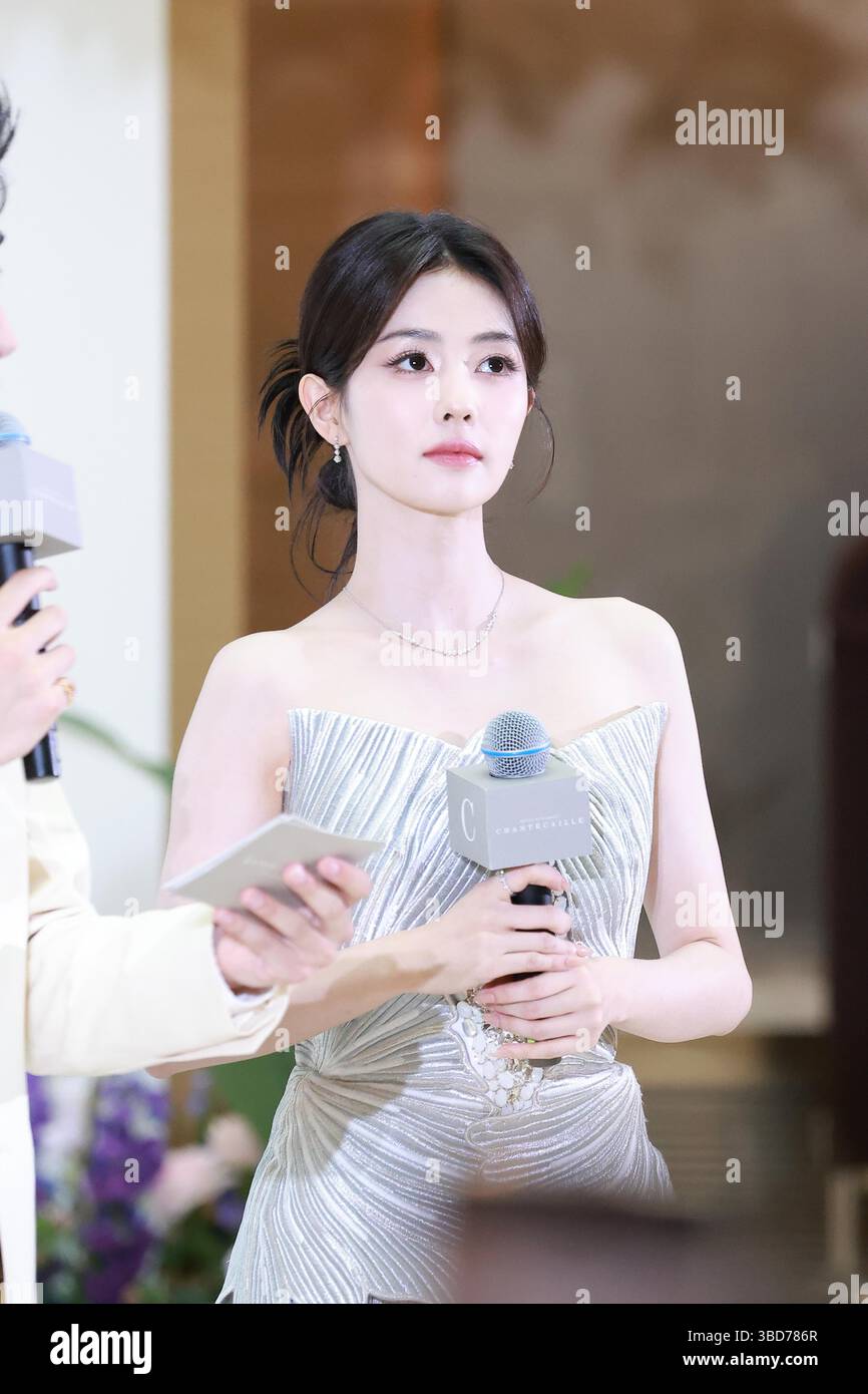 Chinese actress, model and singer Bai Lu attends an activity in ...