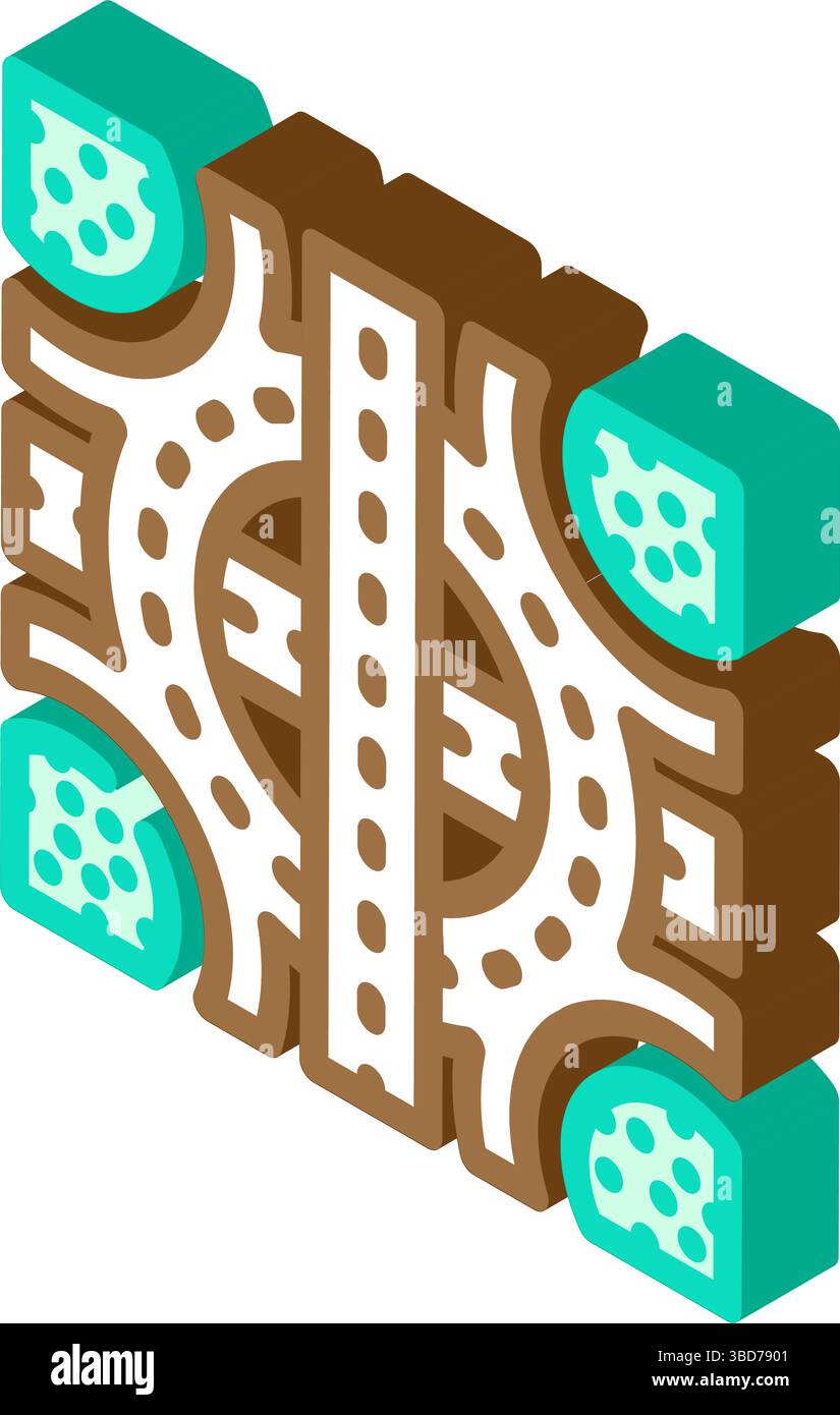 junction highway road isometric icon vector illustration Stock Vector ...