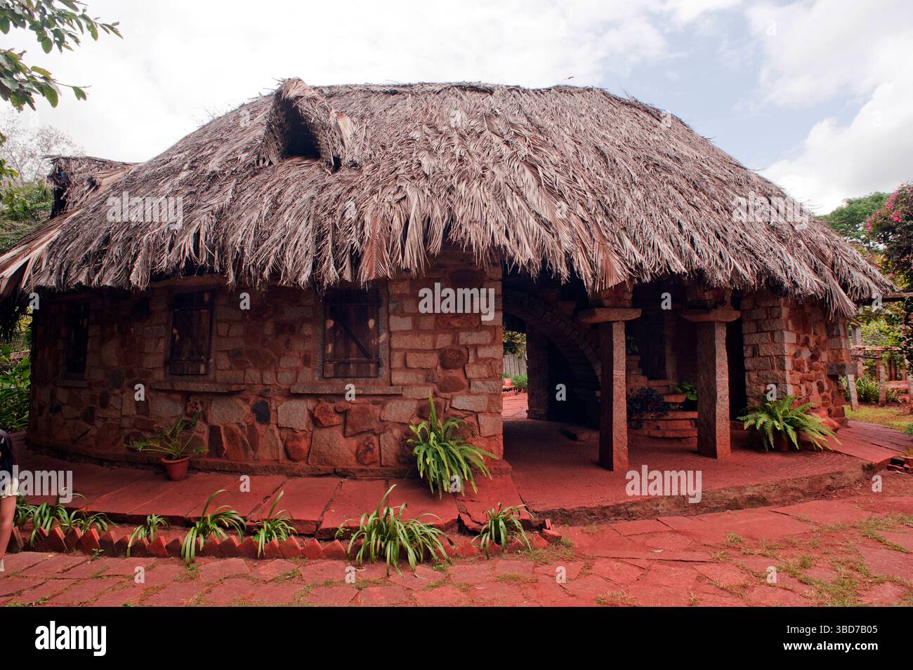 Decorative village hut near Bengaluru state Karnataka Stock Photo - Alamy
