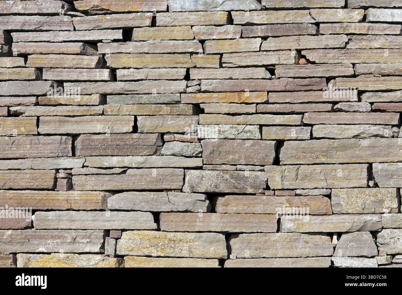 Dry stone wall with interlocking stones of Eketorp Castle, Iron Age ...
