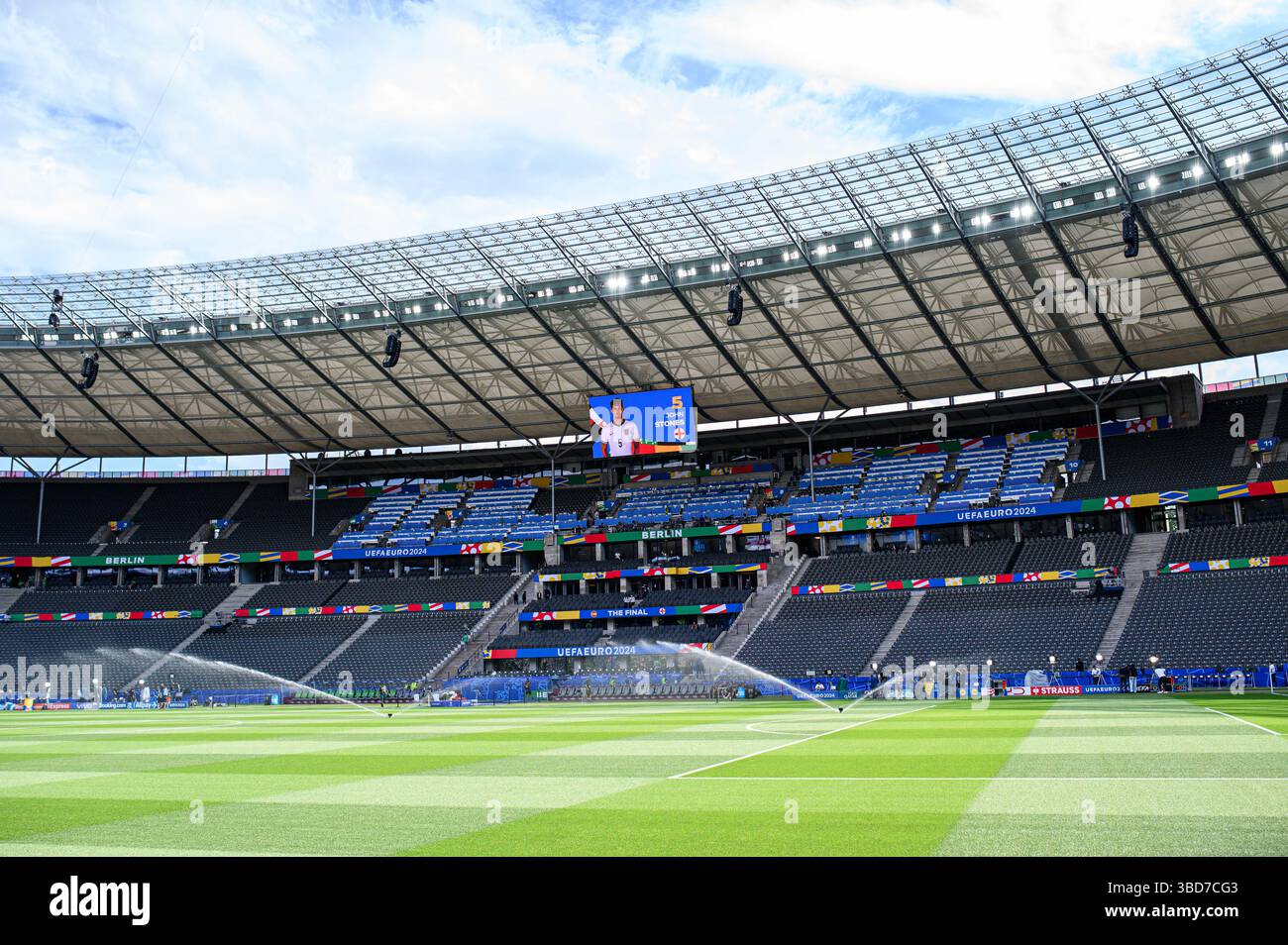 BERLIN, GERMANY - 14 JULY, 2024: Olympiastadion Berlin prepares for ...