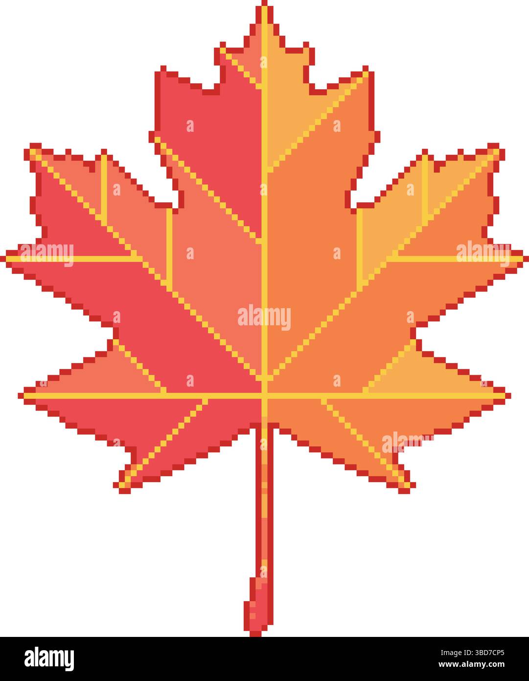 Maple leaf pixel art. Vector illustration Stock Vector Image & Art - Alamy