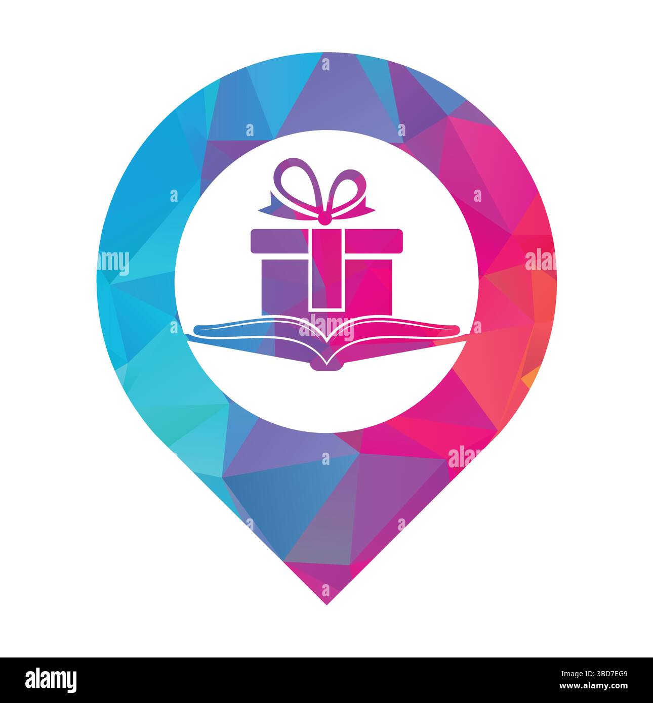 Book gift logo design vector. Present and market symbol or icon ...