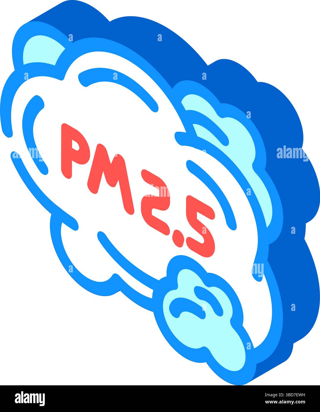 smog cloud labeled air pollution isometric icon vector illustration ...