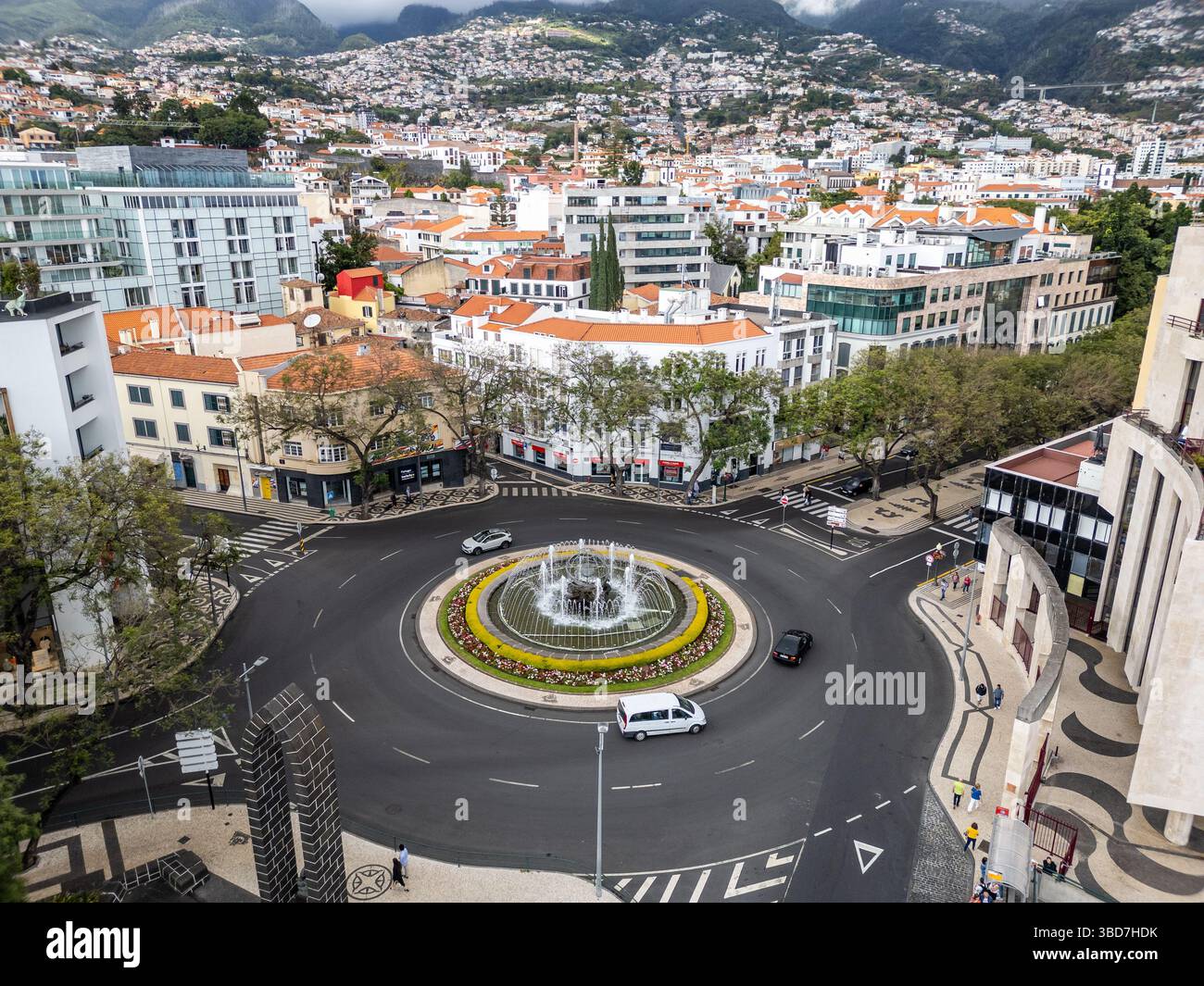 Funchal, Portugal - June 10, 2024: Rotunda do Infante Fountain on ...