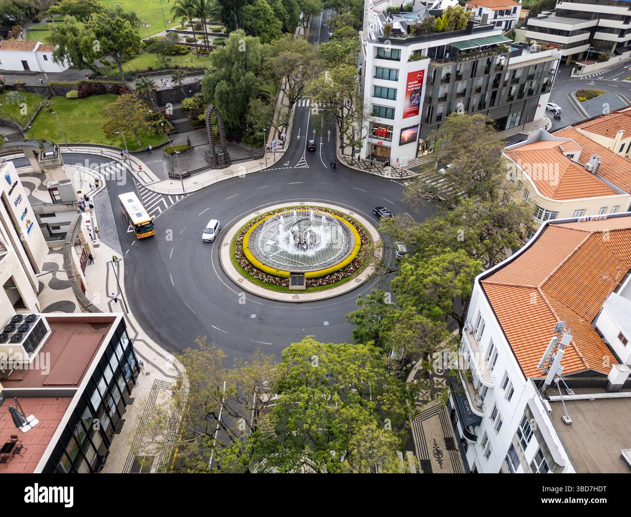 Funchal, Portugal - June 10, 2024: Rotunda do Infante Fountain on ...