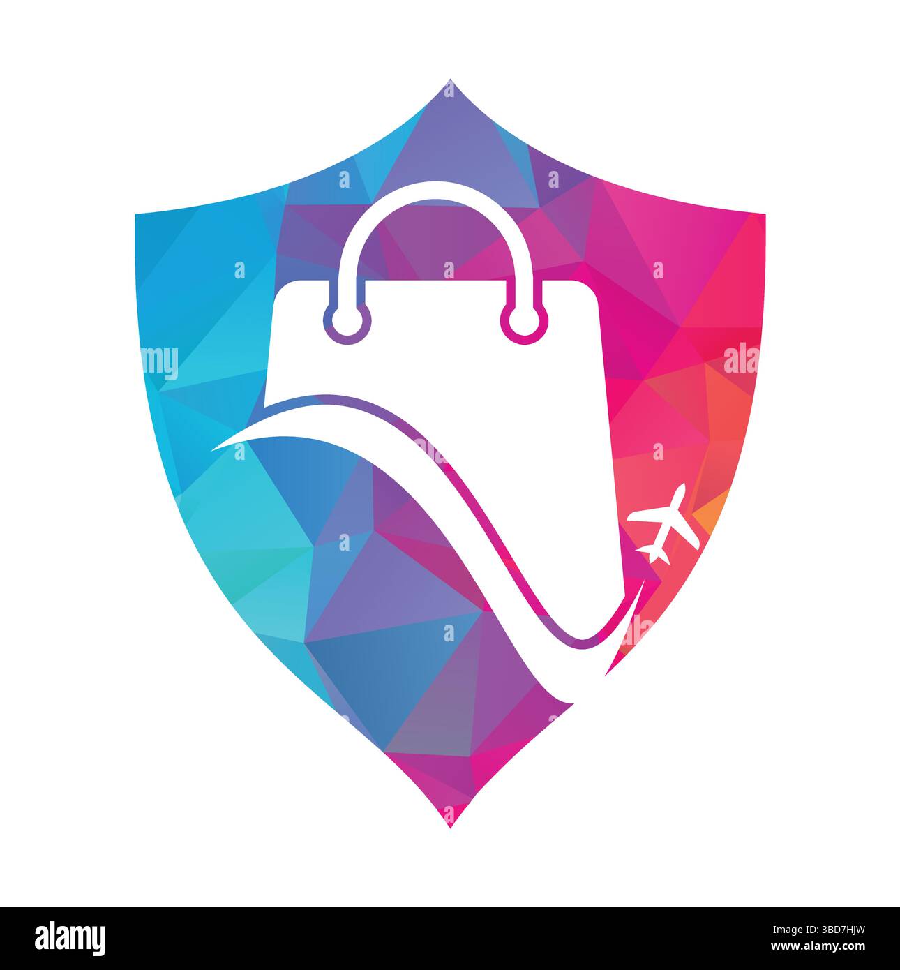 Travel shop logo vector template. Shop and plane logo. Sale and travel ...