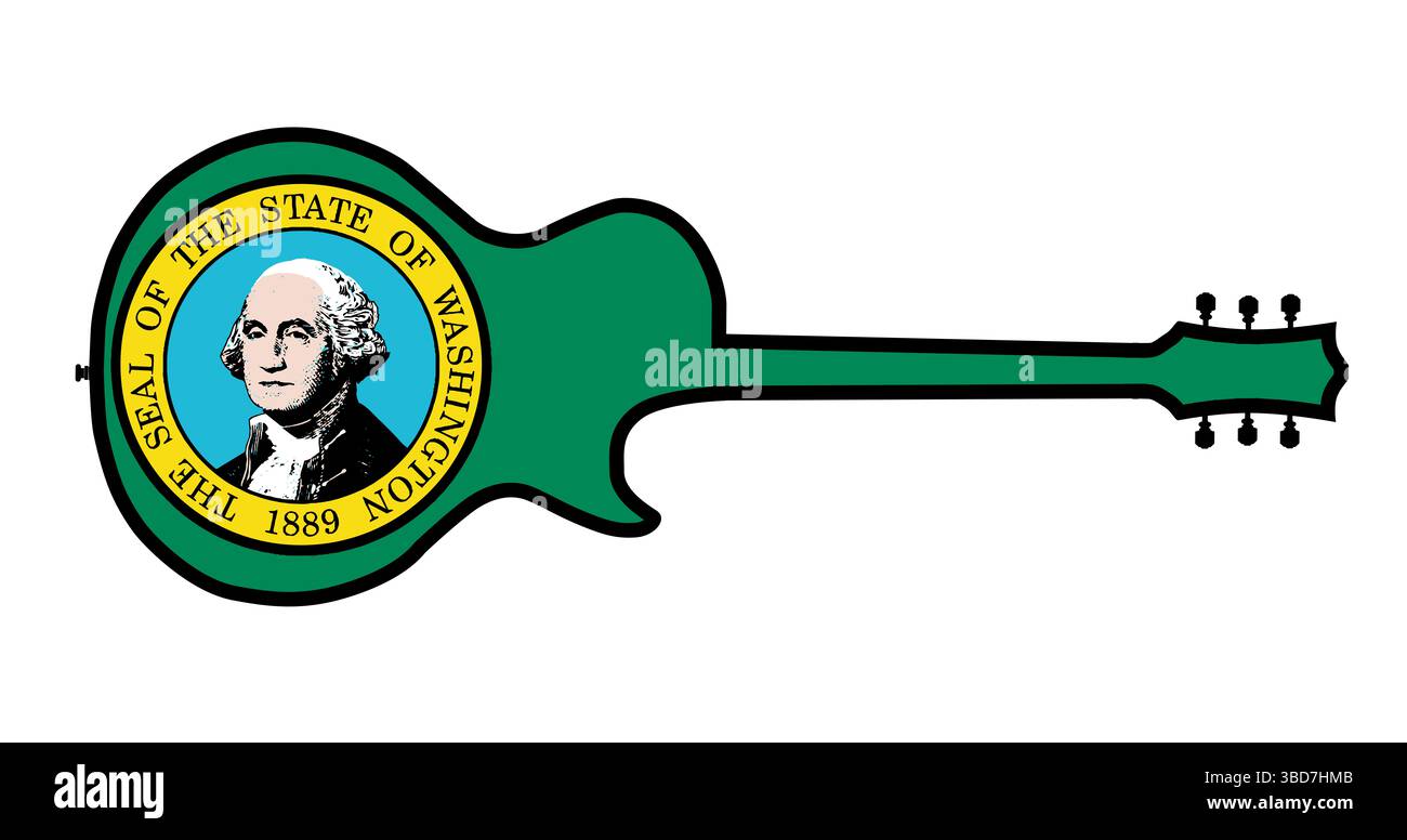 Traditional guitar shape silhouettes isolated over a white background ...