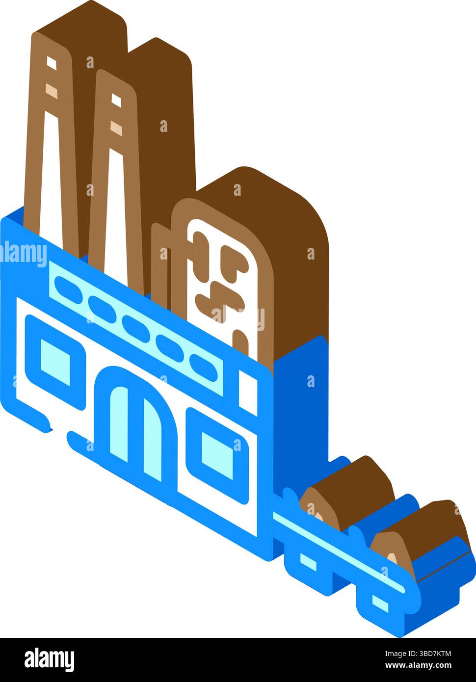 recycling facility e waste pollution isometric icon vector illustration ...