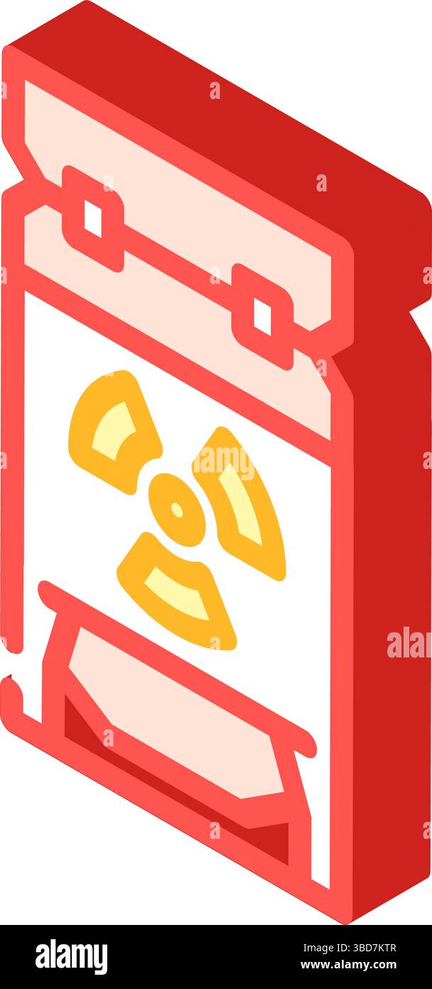 radiation hazardous container radioactive pollution isometric icon ...