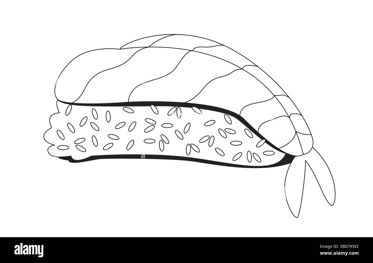 Sushi shrimp icon outline Stock Vector Images - Alamy