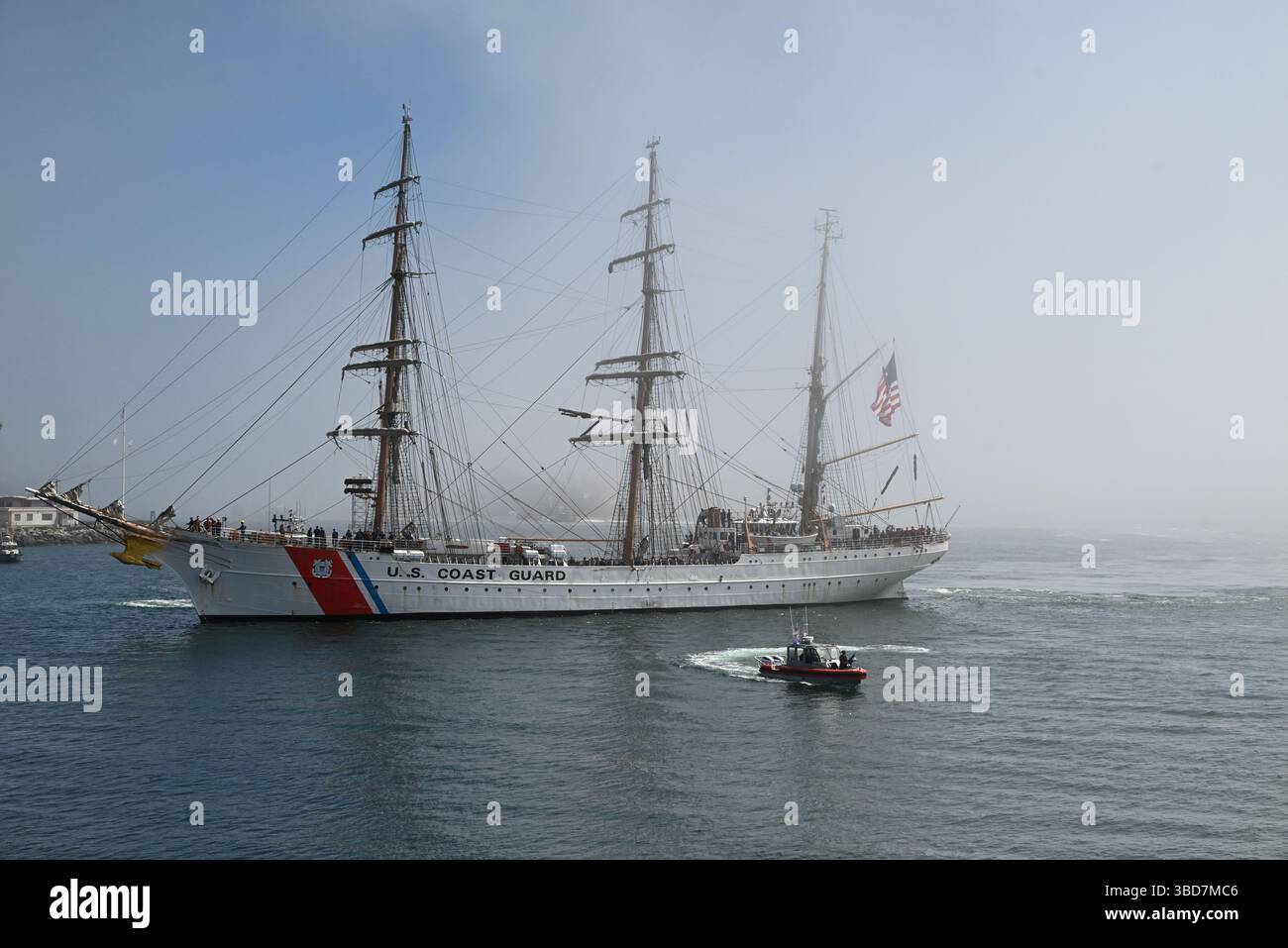 U.S. Coast Guard Cutter Eagle (WIX 327) is escorted by the Maritime ...