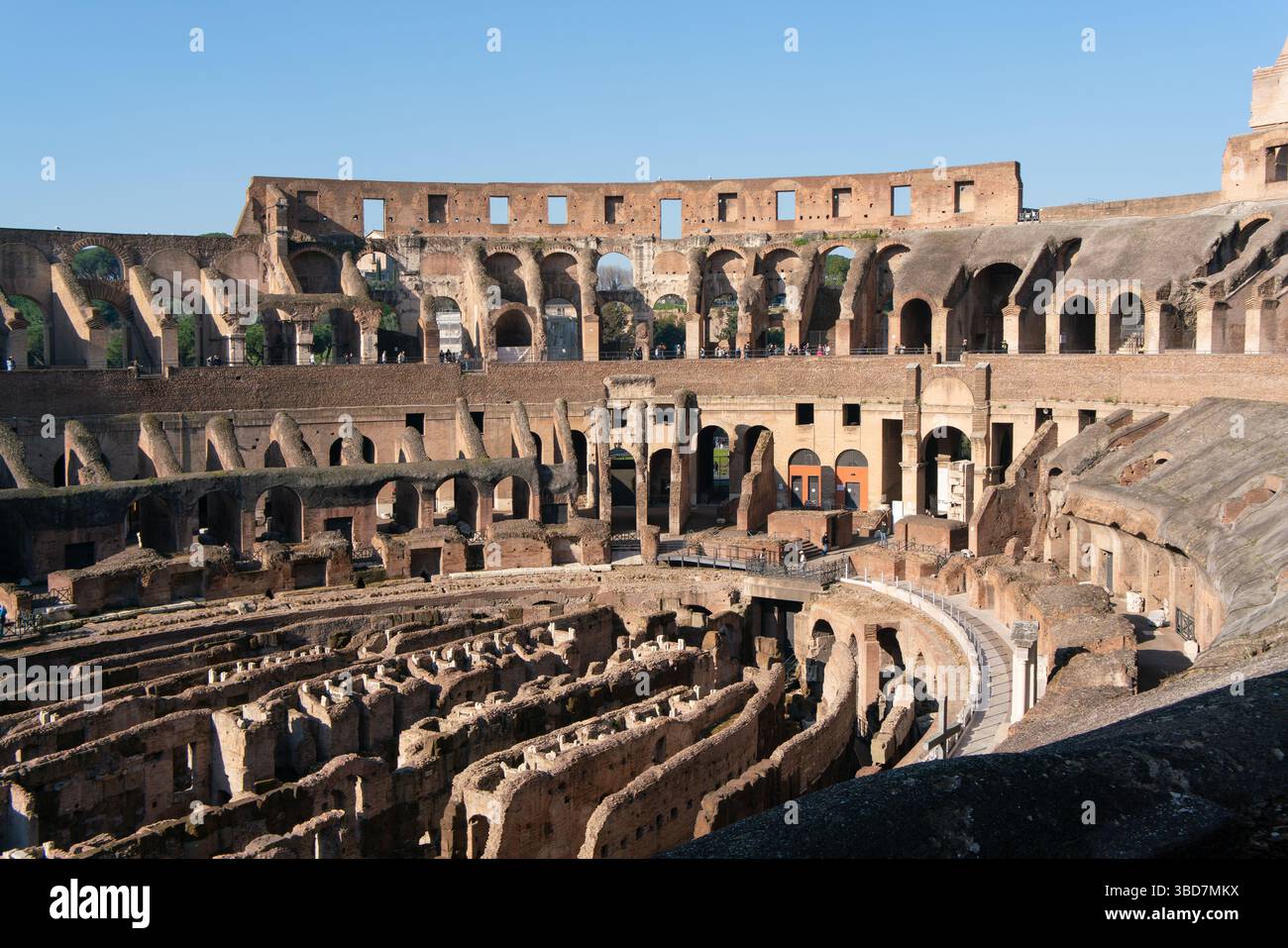 Inside the Colosseum (Colosseo, Anfiteatro Flavio) in Rome, Italy Stock ...